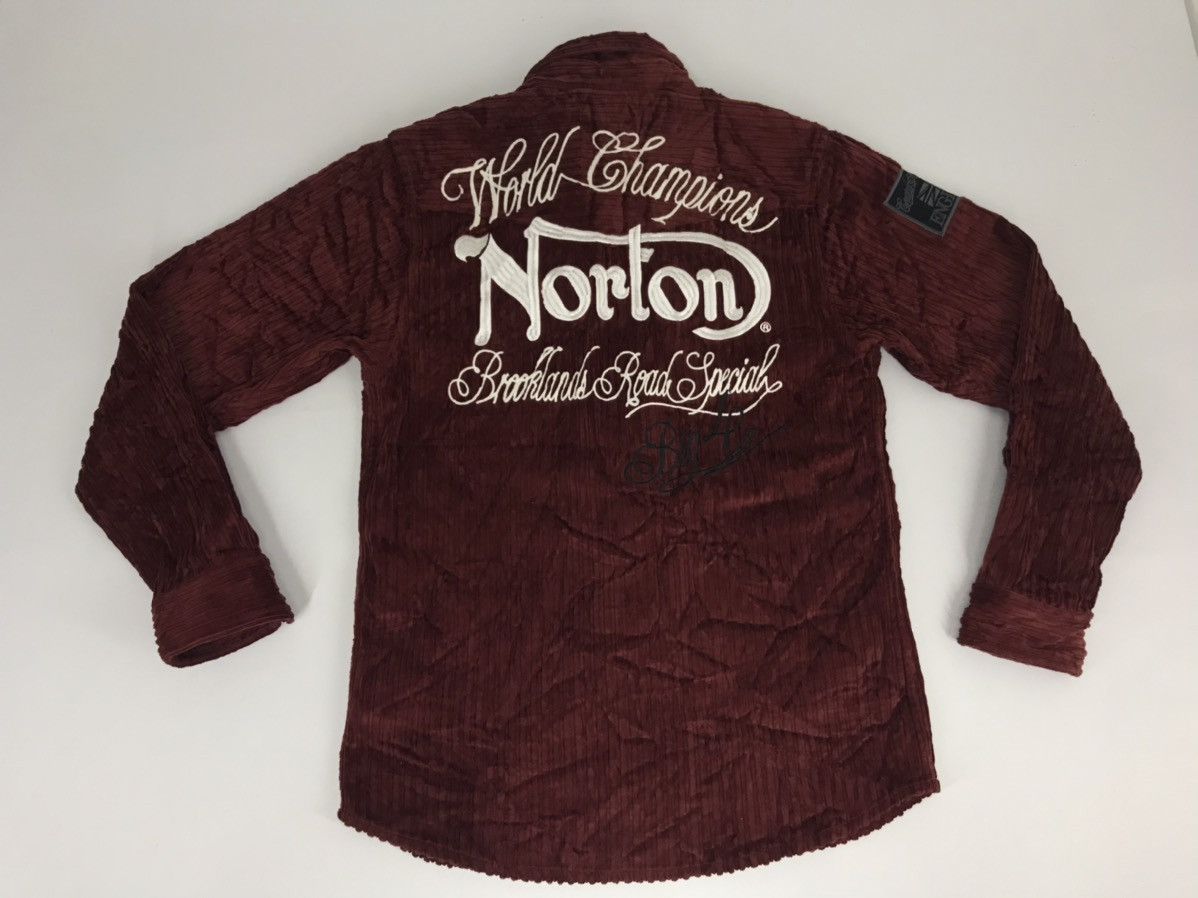 Norton × Racing × Workers Vintage Norton England Motocycle Corduroy ...