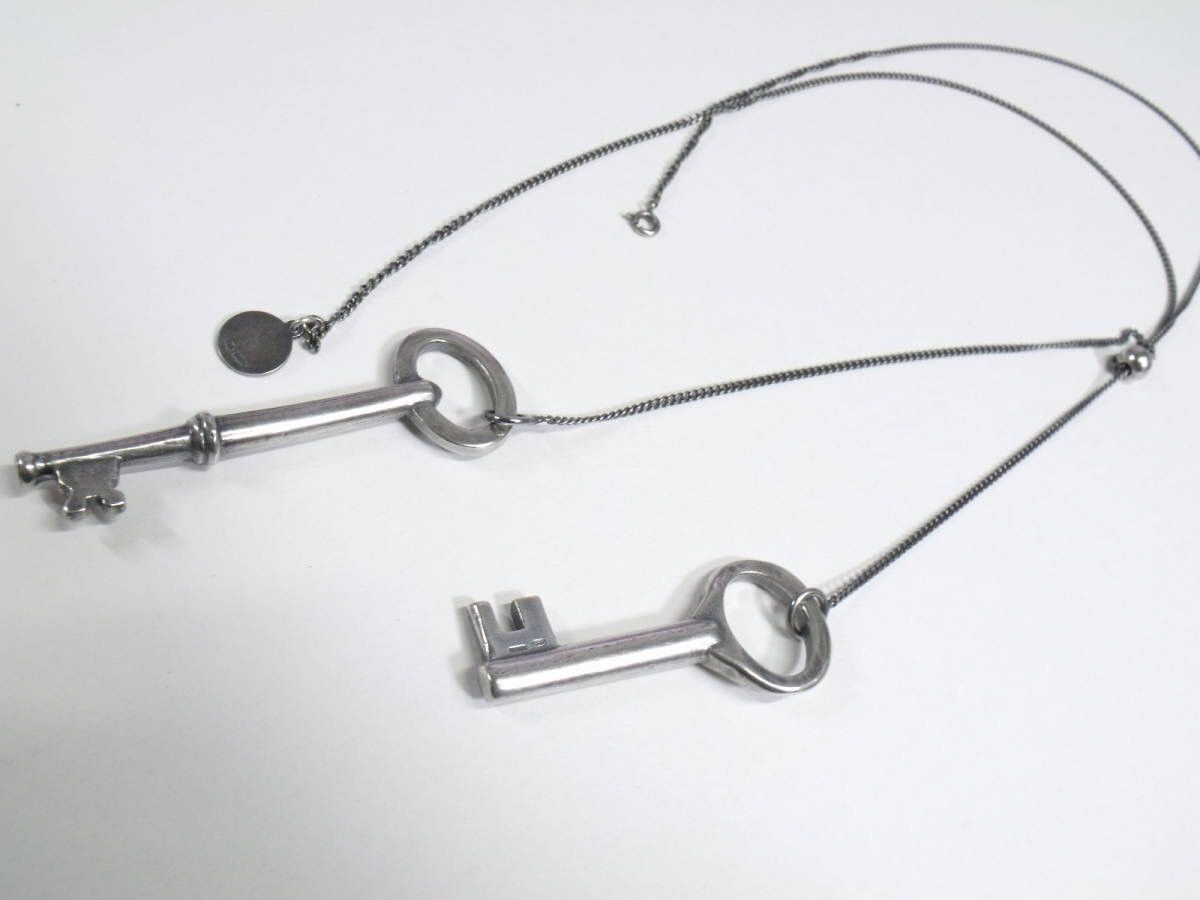 Ann Demeulemeester Silver 925 Double Key Pendant Necklace | Grailed