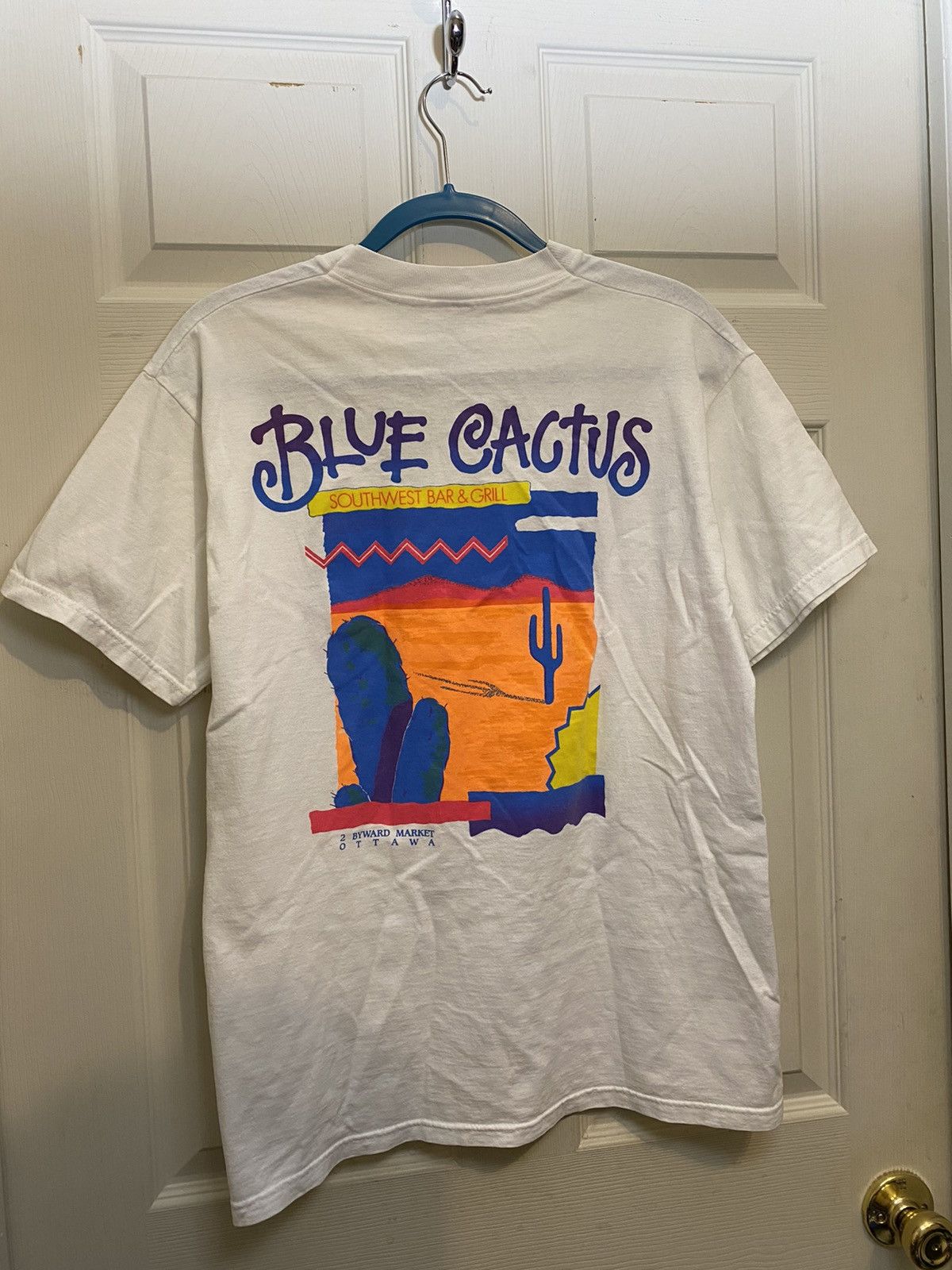Vintage Vintage 90s Blue Cactus Jack Small Logo T-Shirt | Grailed