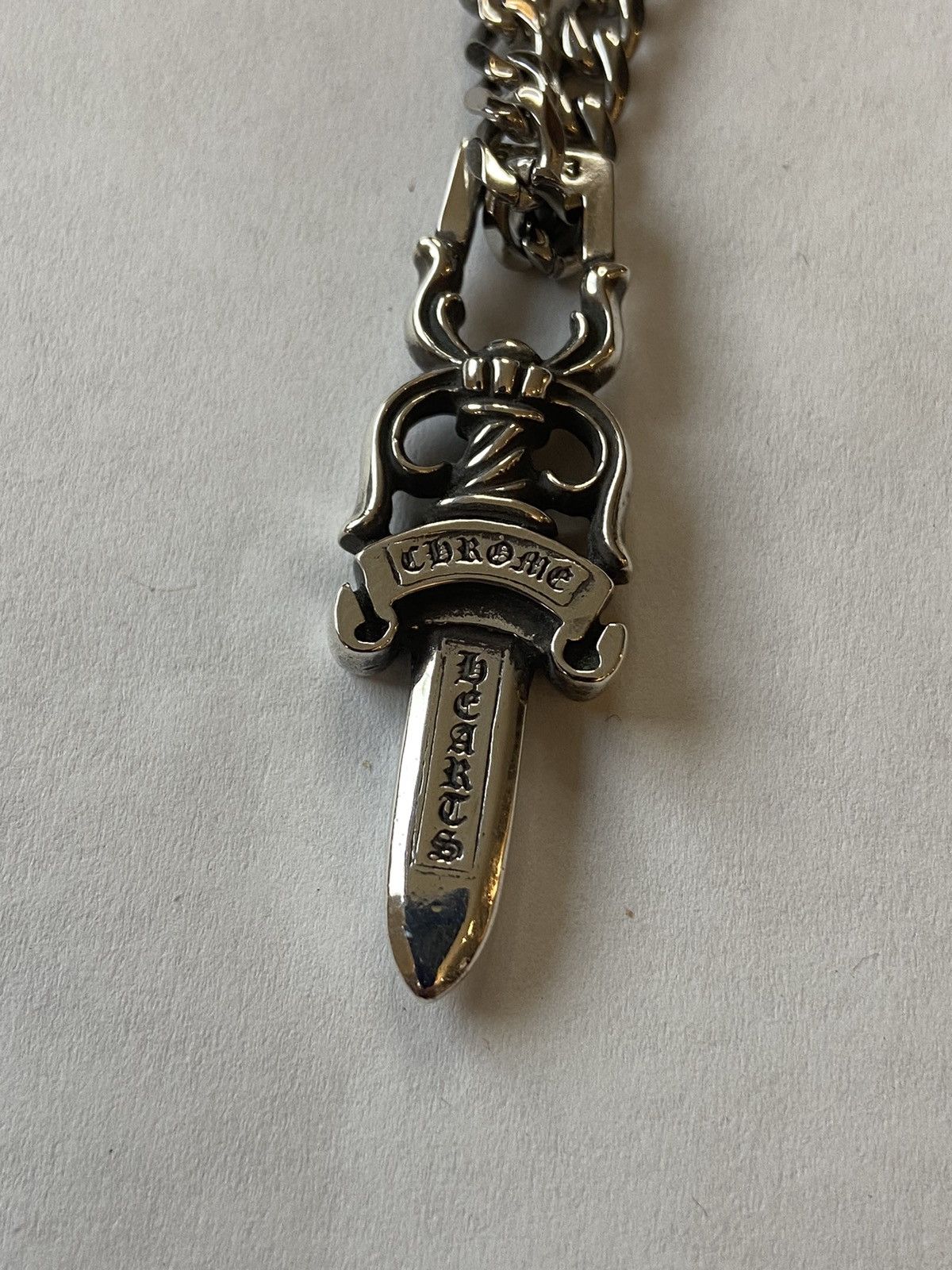 Chrome Hearts Chrome Hearts Large Double Dagger Pendant Chain Necklace ...