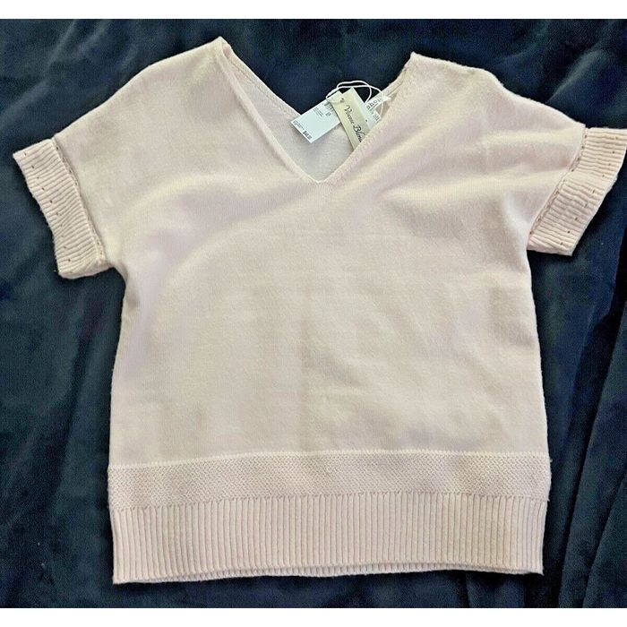 Custom WORKSHOP REPUBLIC CLOTHING Dream Pink short sleeve V-neck sw ...