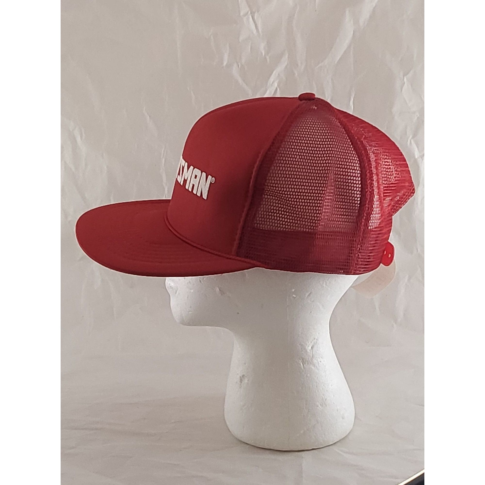 Craftsman Craftsman Vintage Red And White Trucker Snapback Rope Hat OS ...