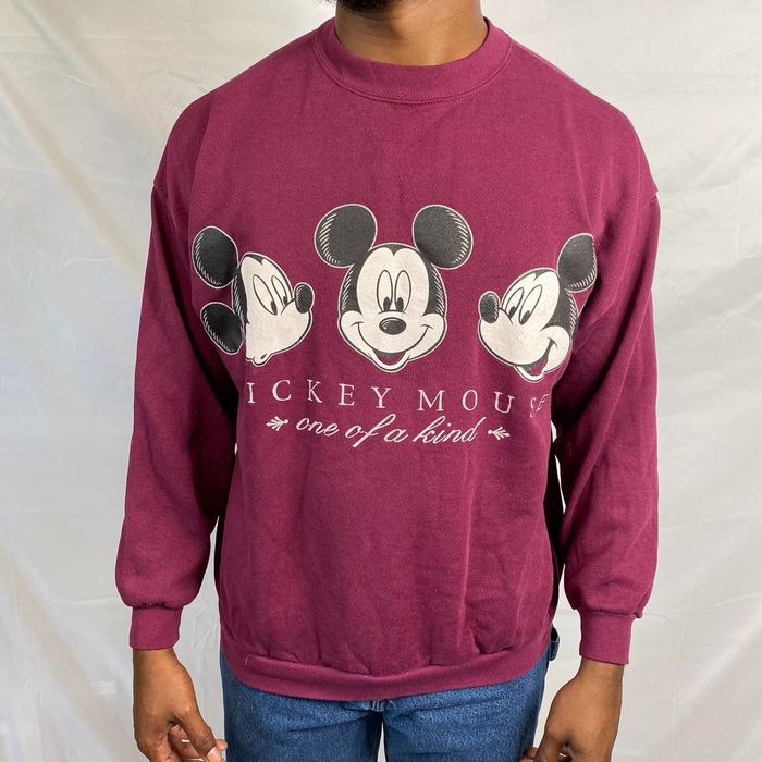 Mickey Unlimited Vintage made in USA 90s Mickey Mouse burgundy ...