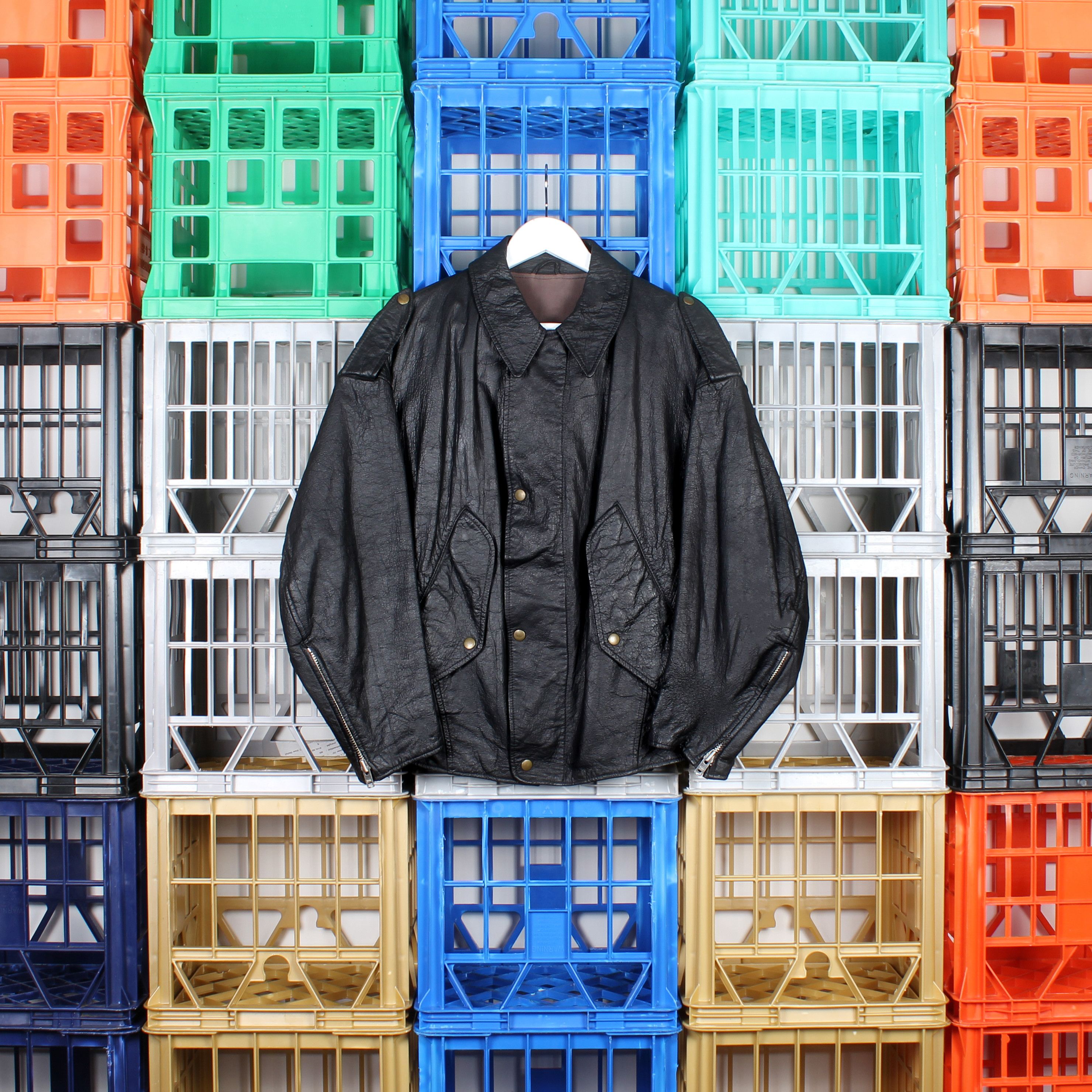 Yohji Yamamoto RARE AW1982 Capybara Leather Motorcycle Jacket Logo ...