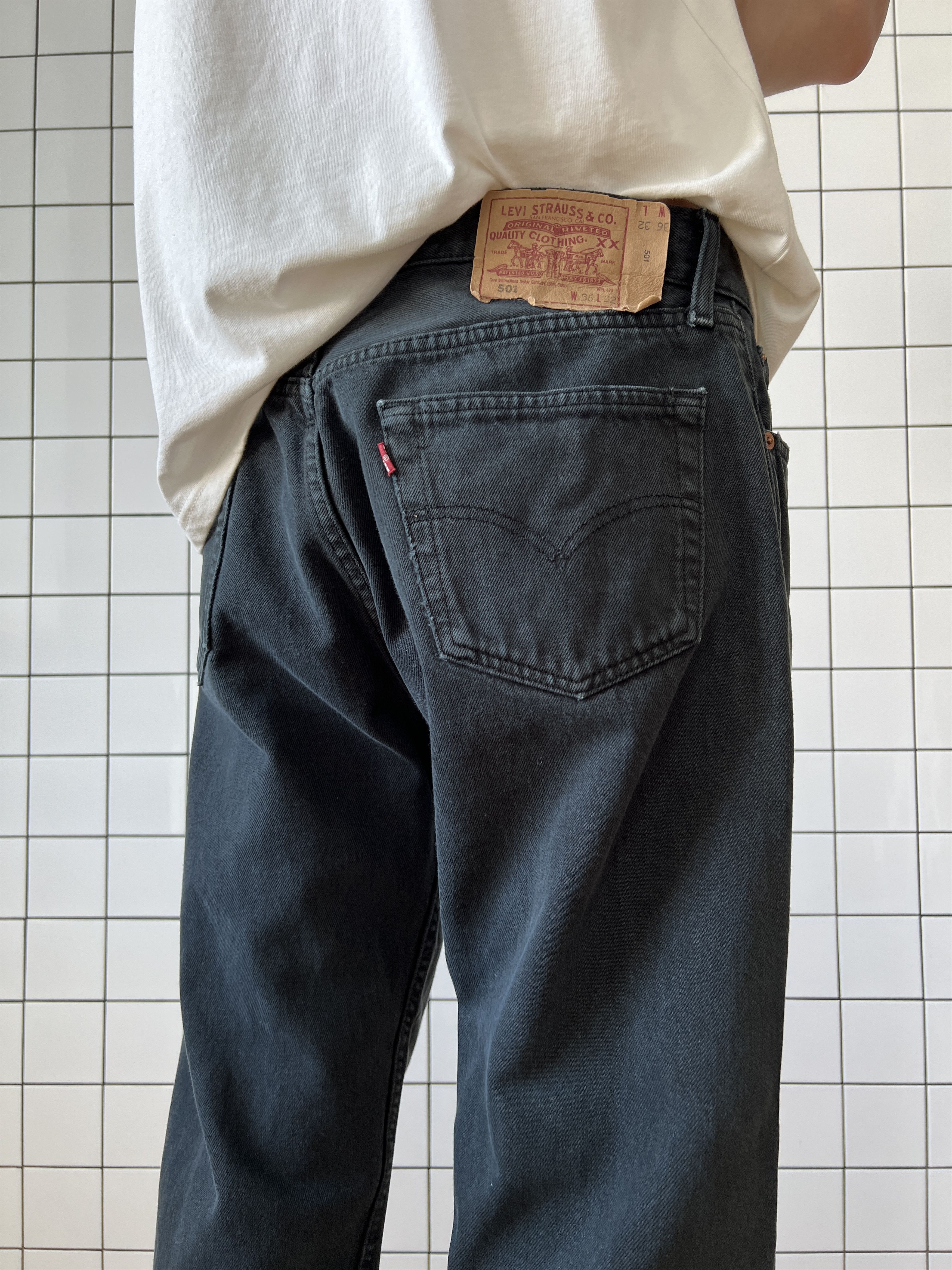 Vintage LEVIS 501 Jeans Vintage Black Denim 90s A6446 | Grailed