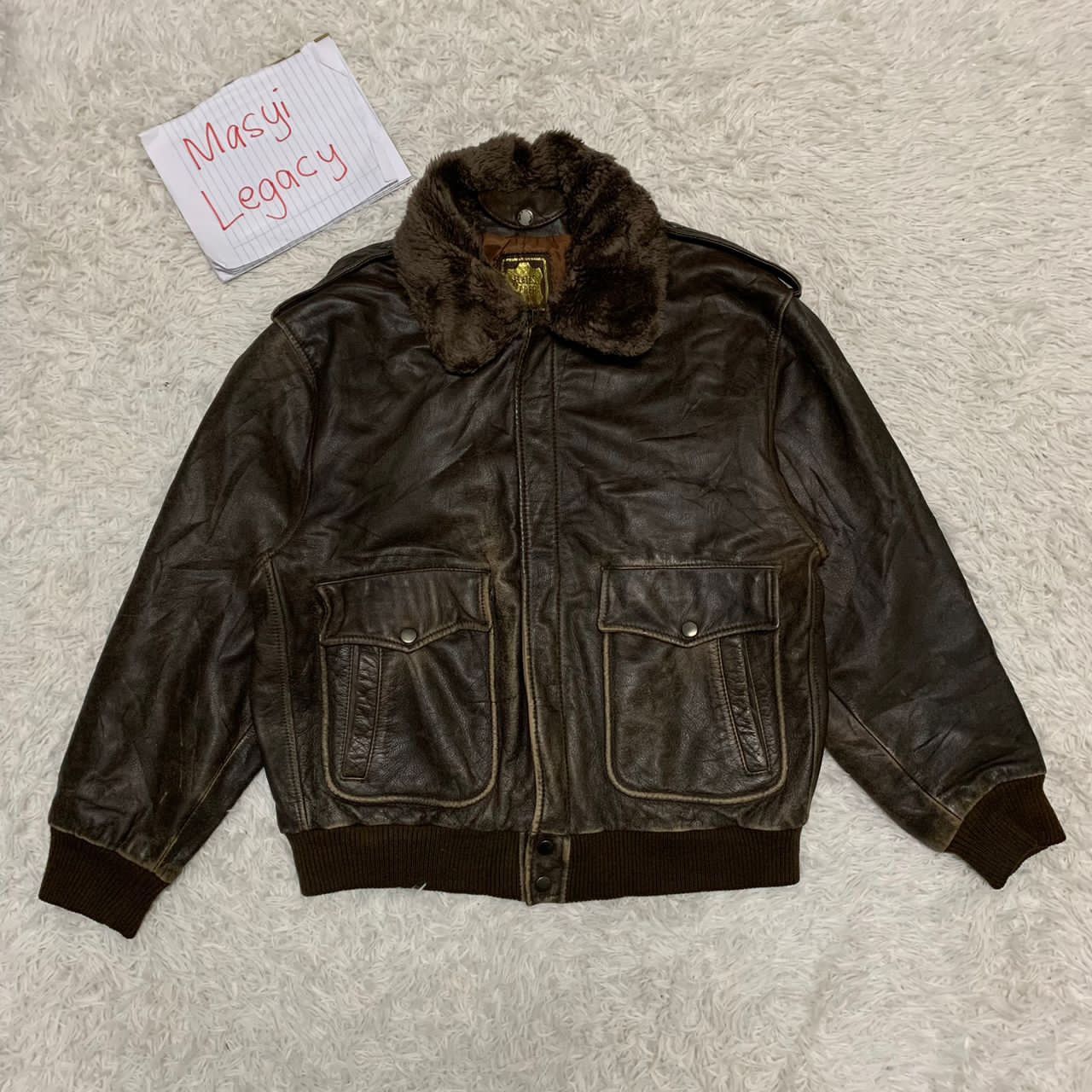Leather Jacket × Rare × Vintage Echtes Leder leather jacket | Grailed