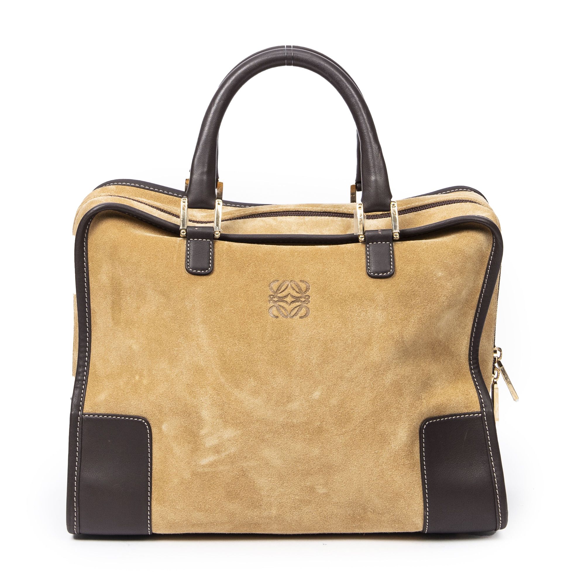 Loewe Amazona in Beige/Brown Suede Leather | Grailed