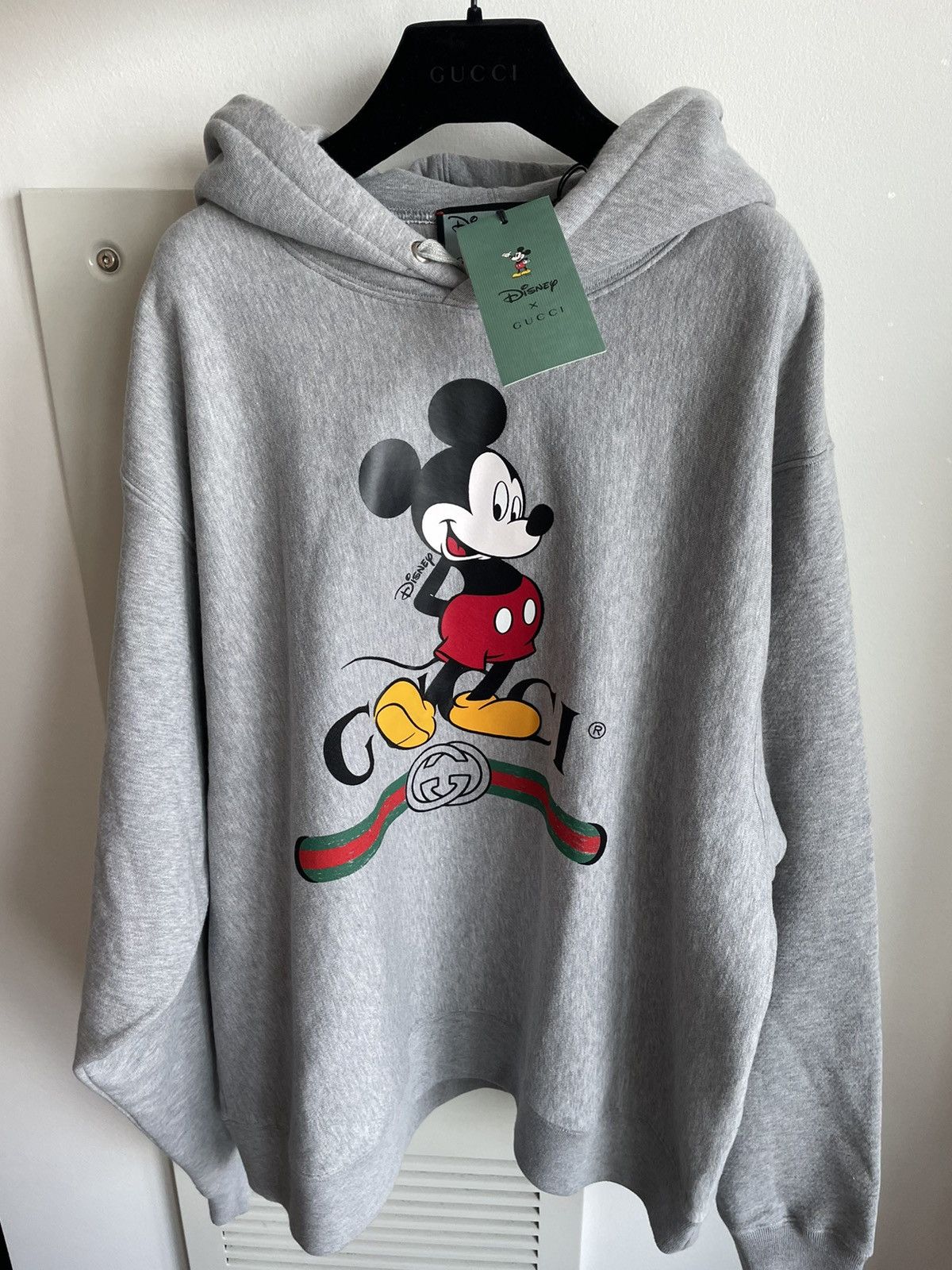 Gucci Super Runway Rare Brand New Gucci x Mickey Mouse Logo Hoodie ...