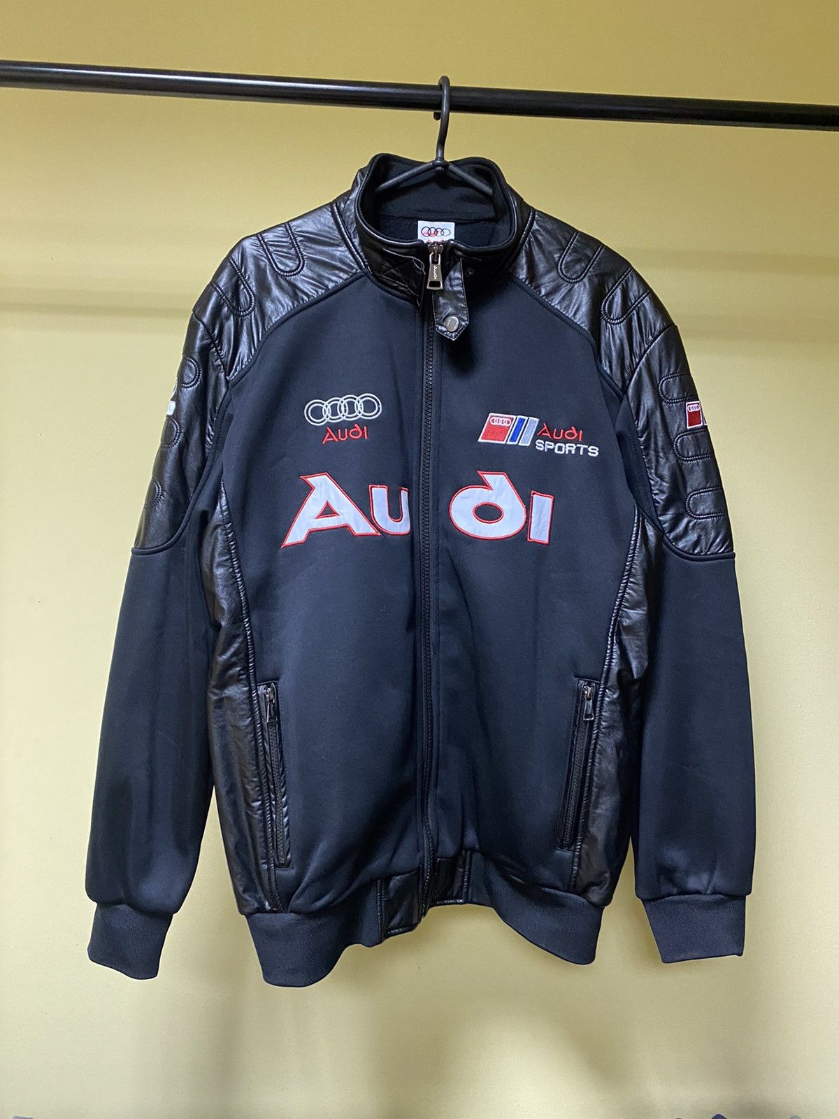 Vintage Audi vintage racing jacket circles zip | Grailed