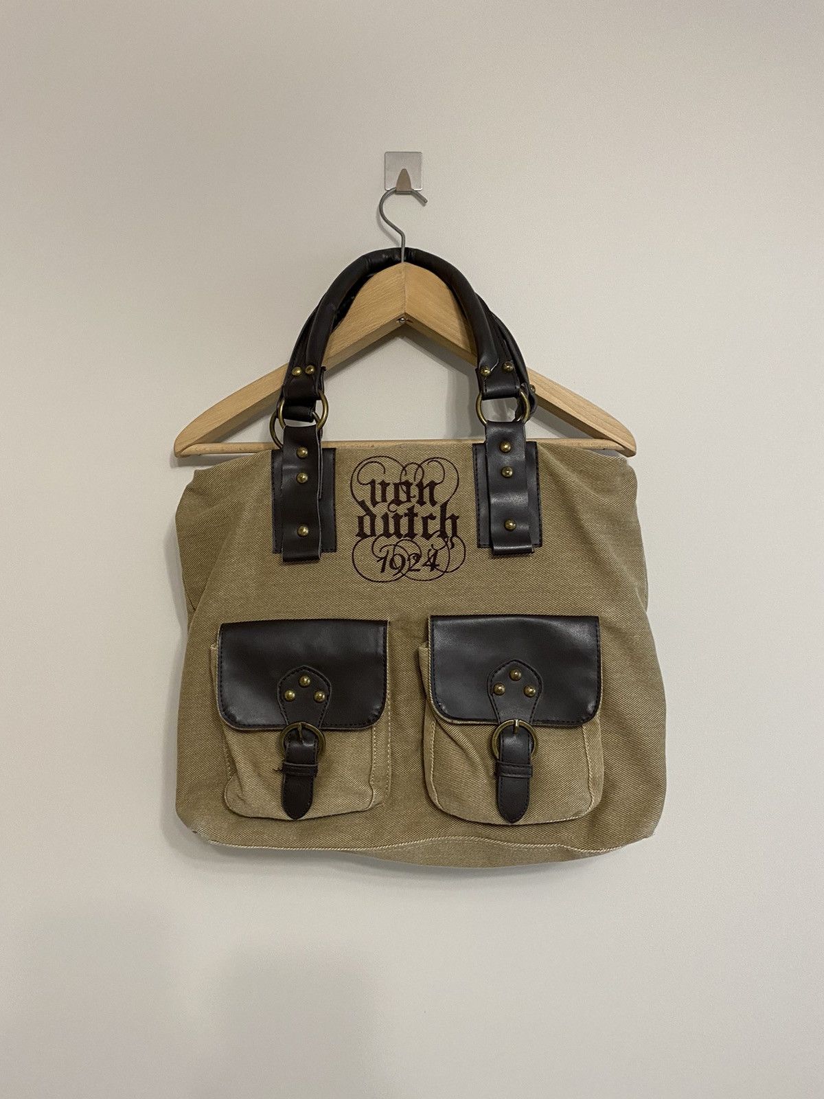Streetwear × Vintage × Von Dutch Vintage tote bag leather von dutch y2k ...