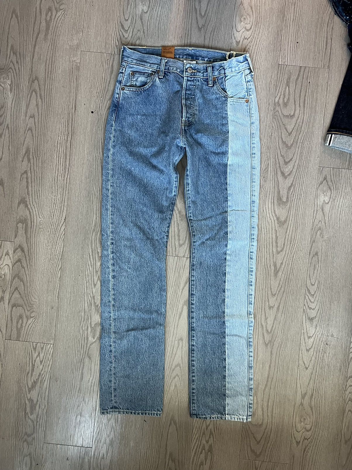 Levi's × Vetements Vetements 2018 split denim Levi’s jeans | Grailed