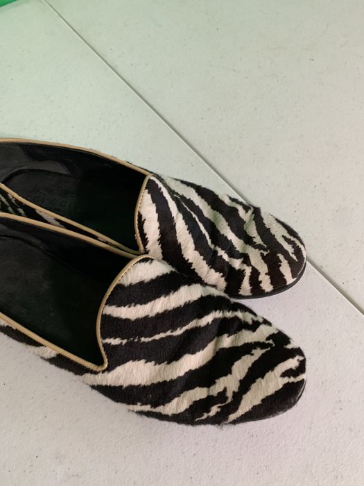 Gucci Zebra Print pony hair slip on loafers | Grailed