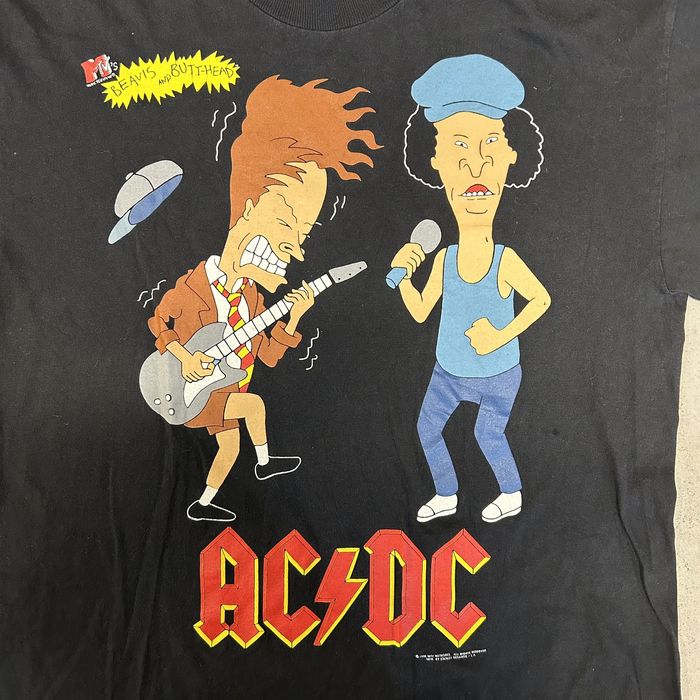 Vintage Vintage x Stanley Desantis Beavis & Butthead AC/DC Tee | Grailed
