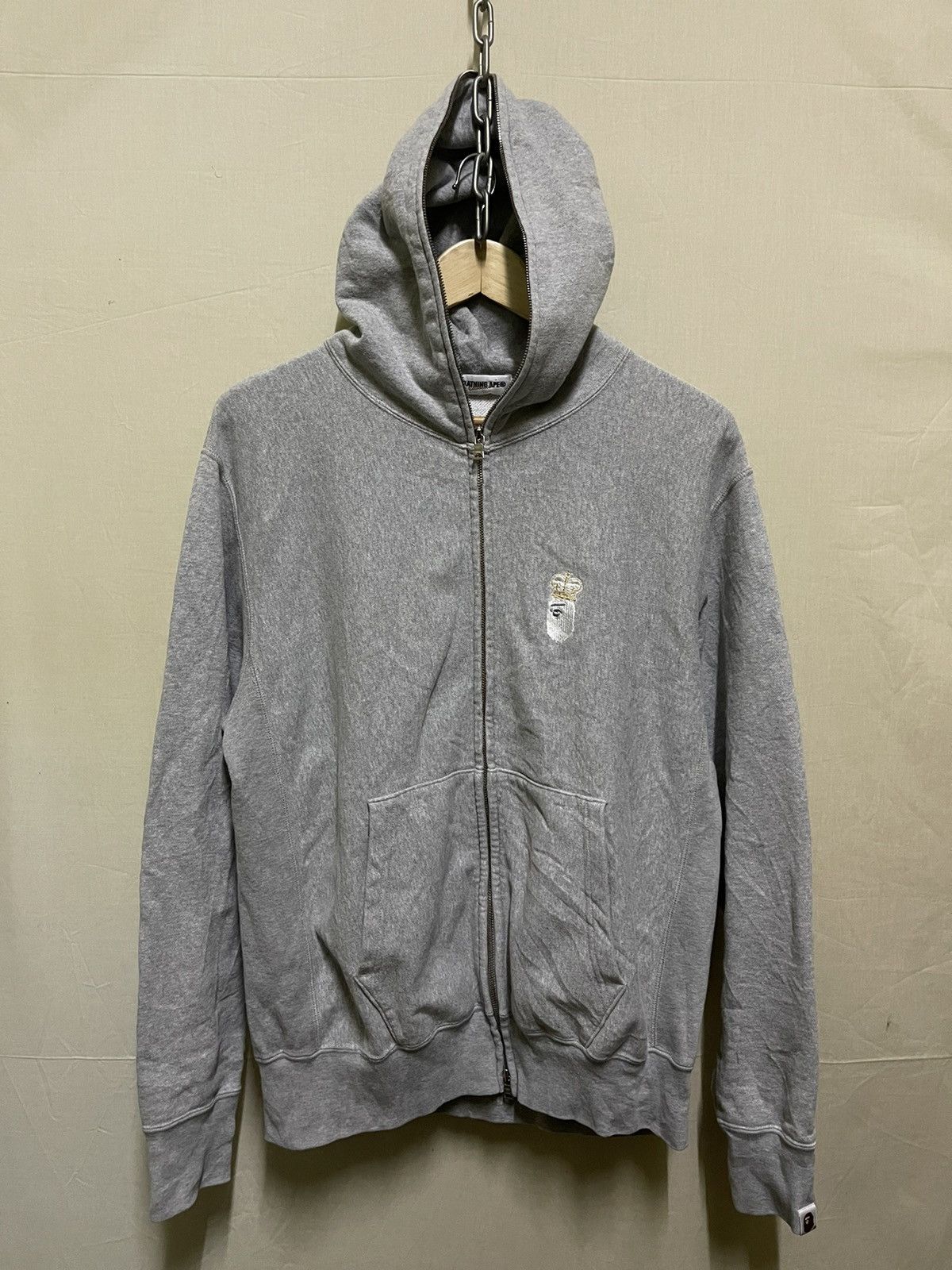 Bape Crown Ape Head Full Zip Hoodie | Grailed