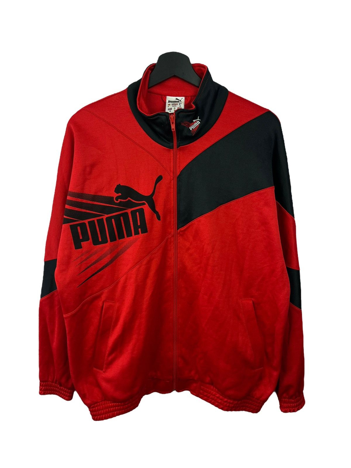 Puma × Streetwear × Vintage Vintage Puma 90s Jacket Red/Black | Grailed