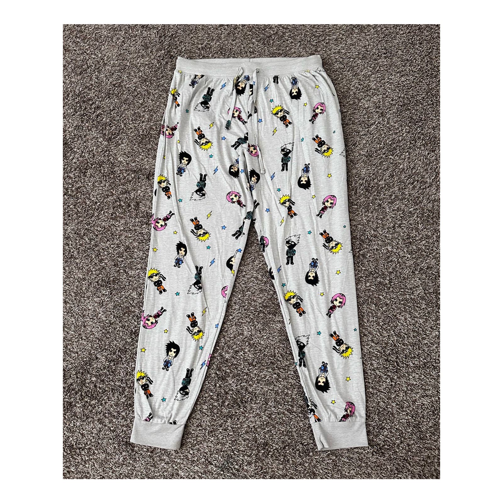 Mad Engine Naruto Shippuden Mad Engine Large Gray Jogger Pajama Pants ...