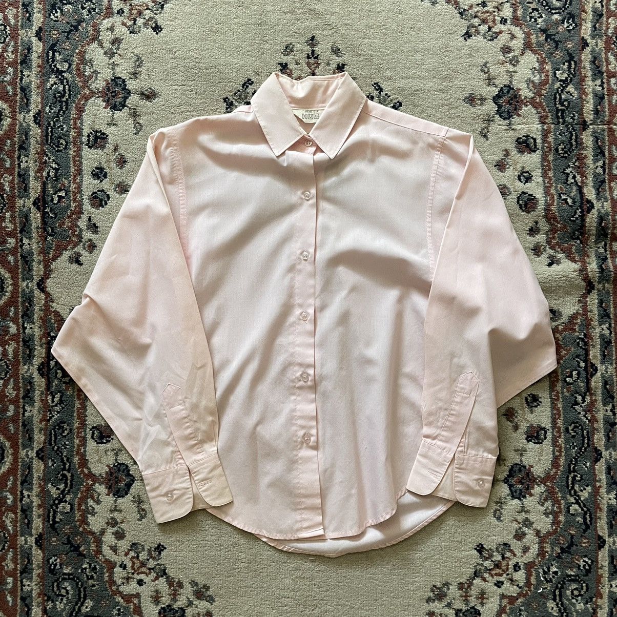 Vintage Here is a Hug Vintage Pink Button-Up Shirt 1970s | Grailed
