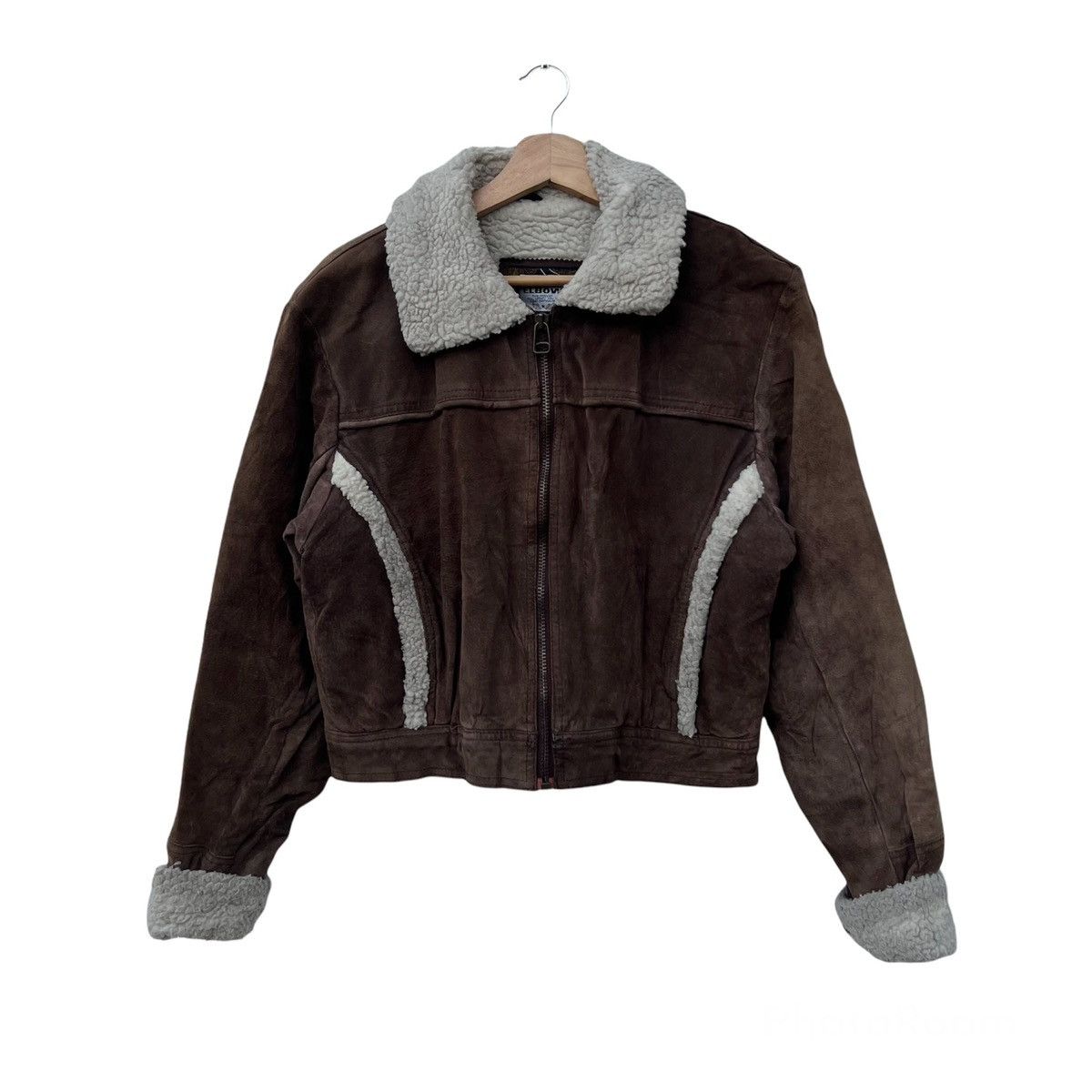 Japanese Brand × Leather Jacket VINTAGE CROPPED B3 DESIGNJACKET MINK ...