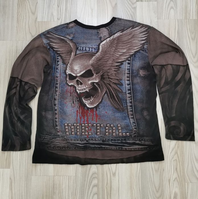 Skulls Rock t-shirt with long sleeves in a skull pattern | Grailed