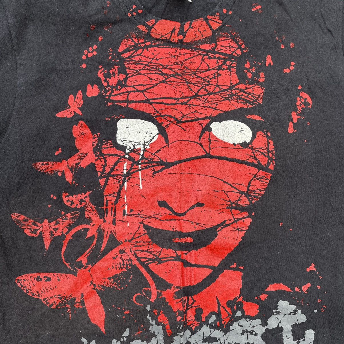 Vintage Vintage Y2K Skulls Vamp Devil Dead Face Horror Print Tee | Grailed