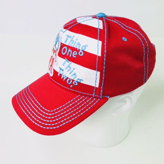Universal Studios THING ONE THING TWO Hat Trucker Red Cap | Grailed