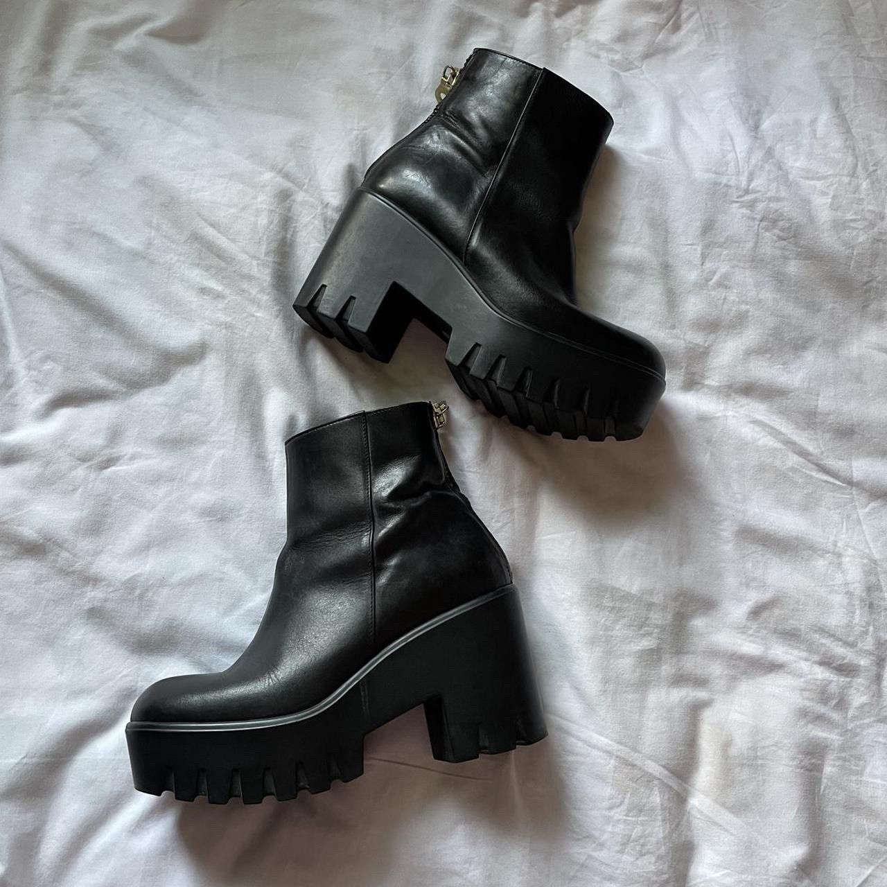 Fortino Made In Italy Italian Platform Block Heel Boots | Grailed