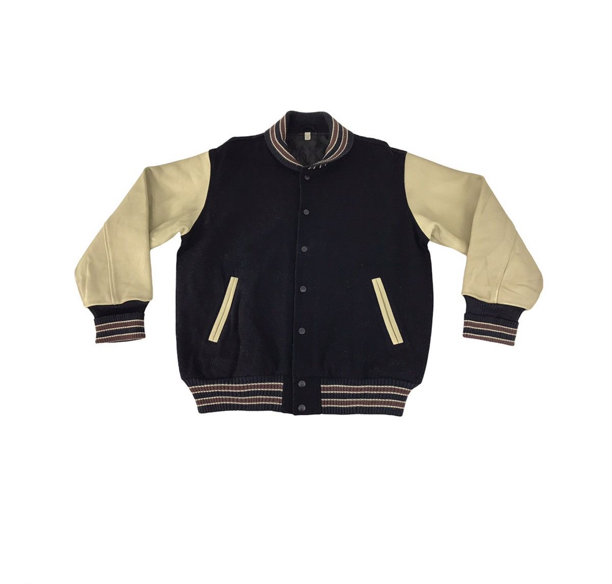 Japanese Brand Varsity Jacket Heavy Wool Leather Sleeve Padded Inner ...