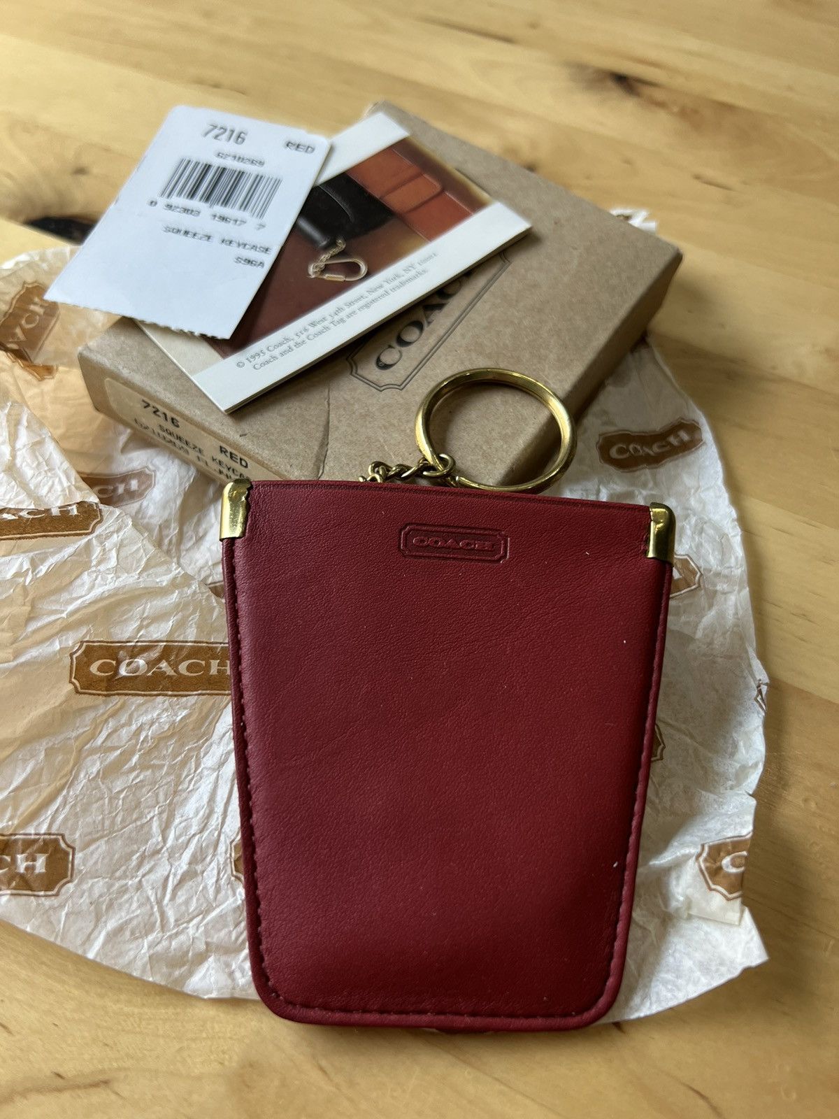 Vintage New, Vintage coach 7215 squeeze key case fob, Red | Grailed