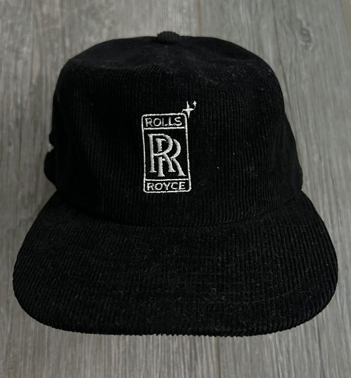 Vintage 1990s Rolls Royce Vintage Black Corduroy Rare Snapback Hat ...