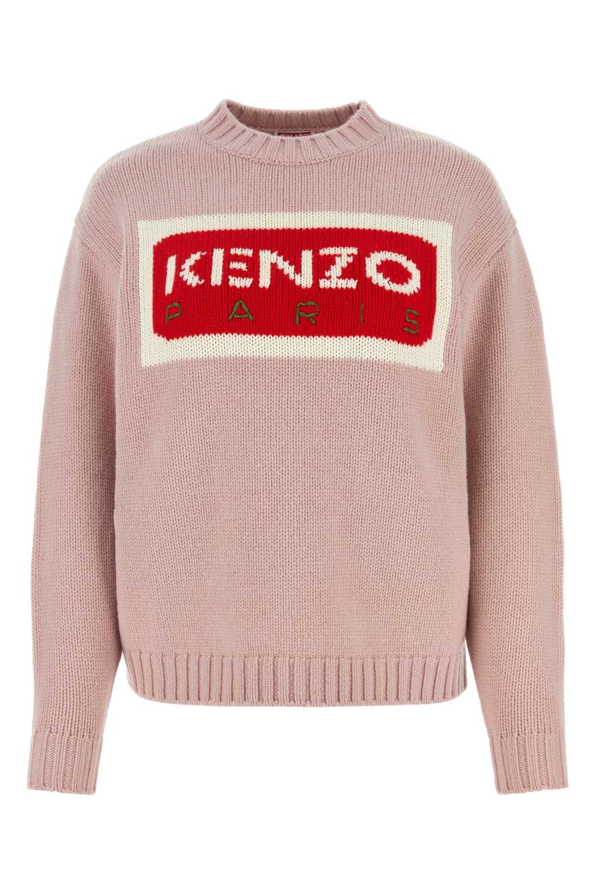 Kenzo Pink Stretch Wool Blend Sweater | Grailed