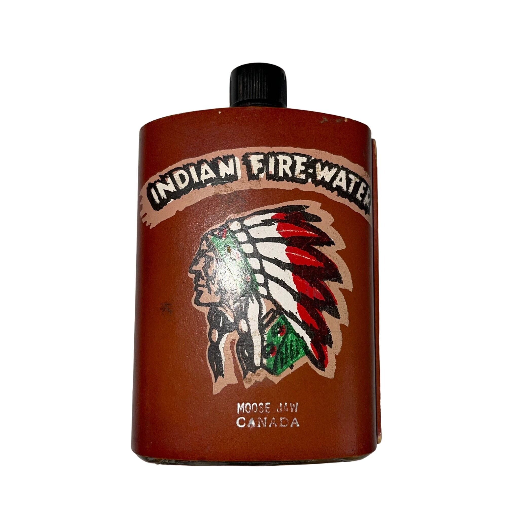 Vintage Vintage Mens Native American Theme Collectible Drinking Flas ...