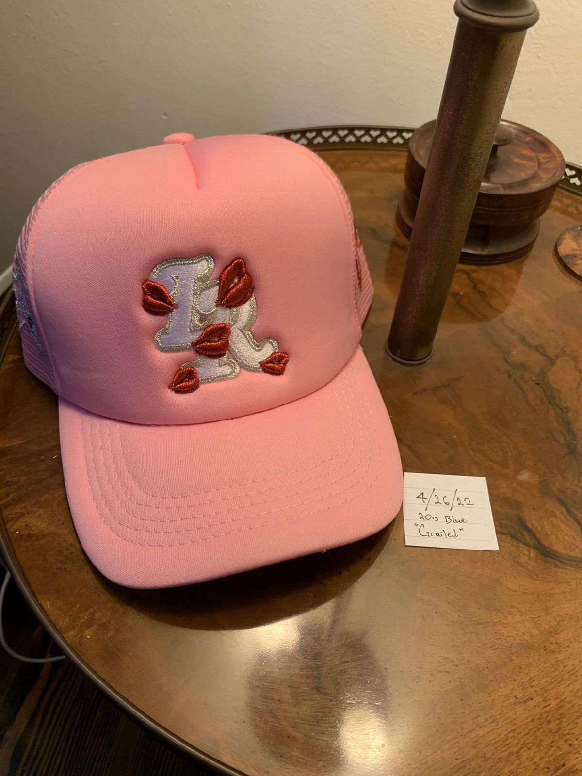 LaRopa La Ropa One-of-One Double Platinum Stitch Trucker Hat Pink | Grailed
