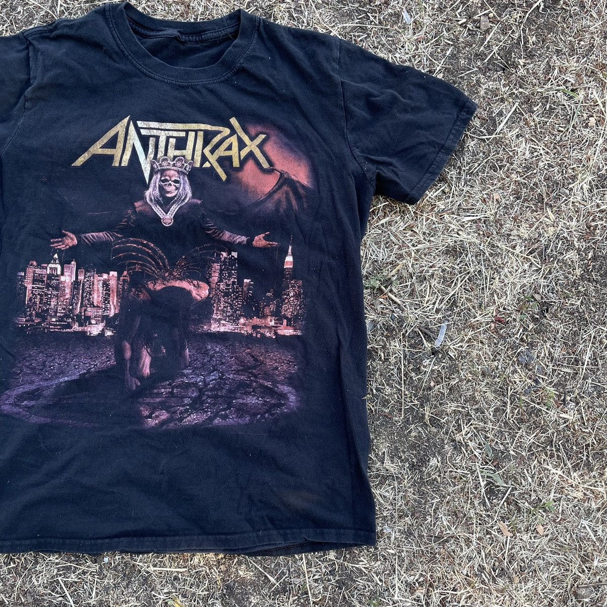 Vintage Vintage Y2K Anthrax Horror Skulls Band Rock Streetwear Tee ...