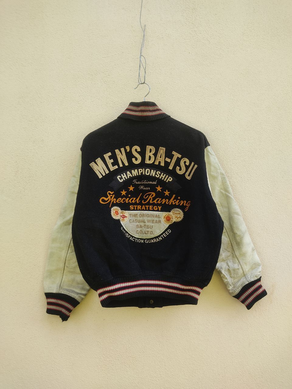 Vintage VINTAGE MEN'S BA-TSU LEATHER VARSITY JACKET | Grailed