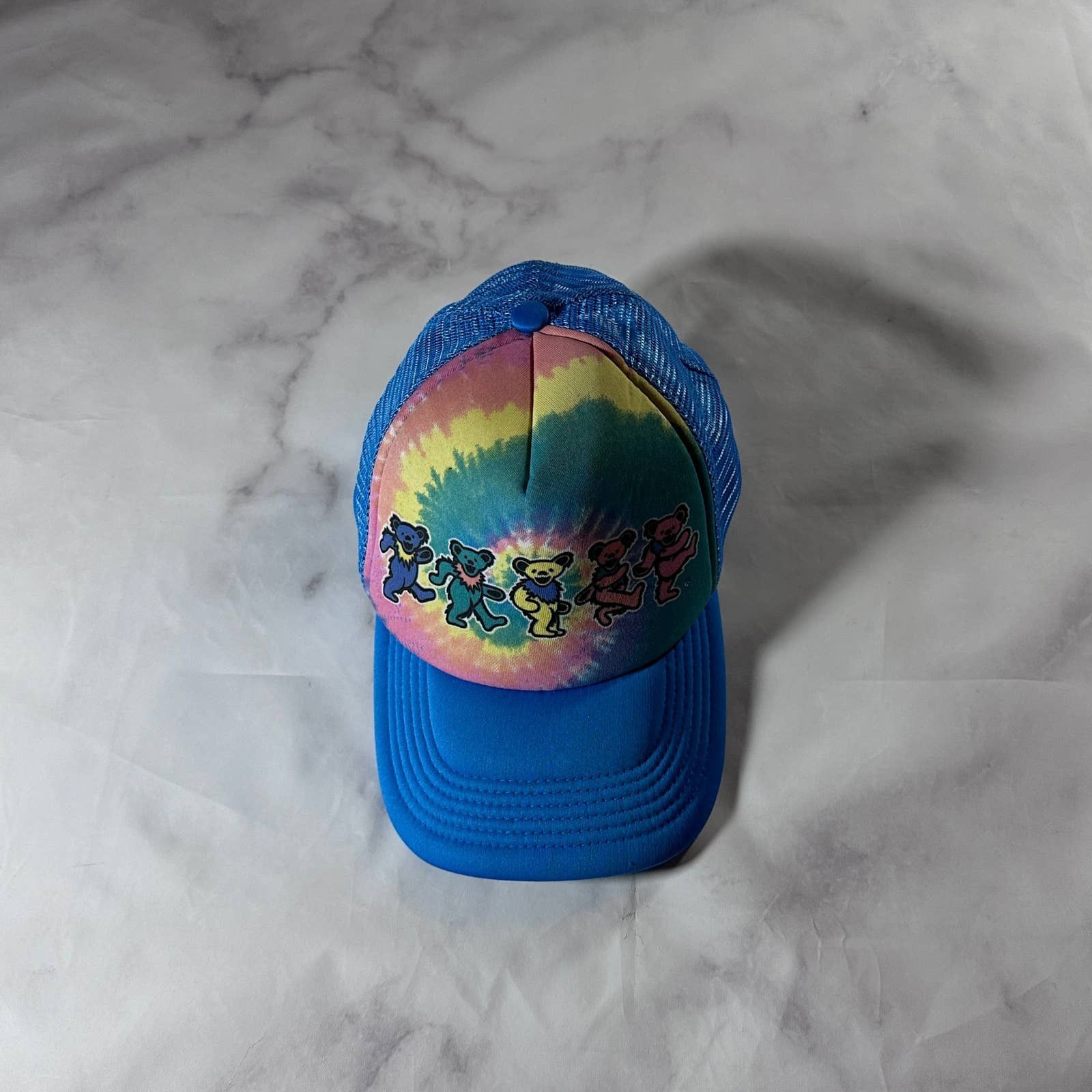 Liquid Blue 2000 Tie Dye Dancing Bears Mesh Snapback | Grailed