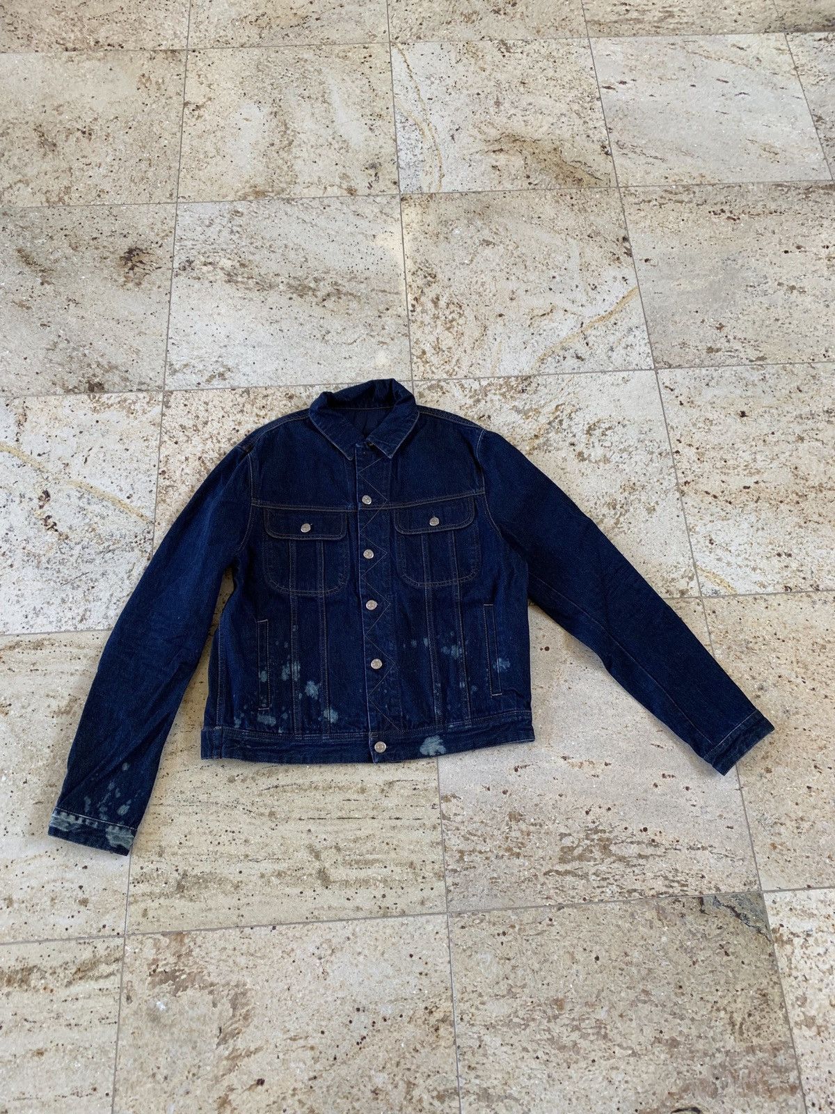 Acne Studios Tent Denim Jacket in Dark Blue | Grailed