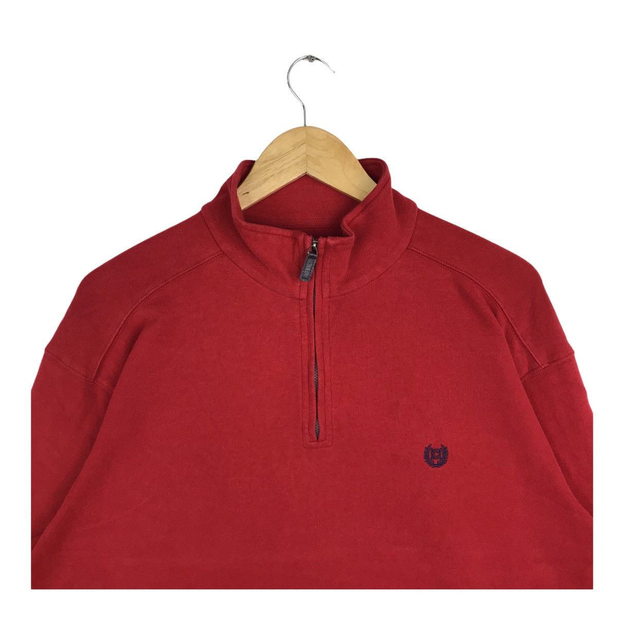 Chaps Vintage Chaps Crest Logo Half Zipper Long Sleeve Jumper | Grailed