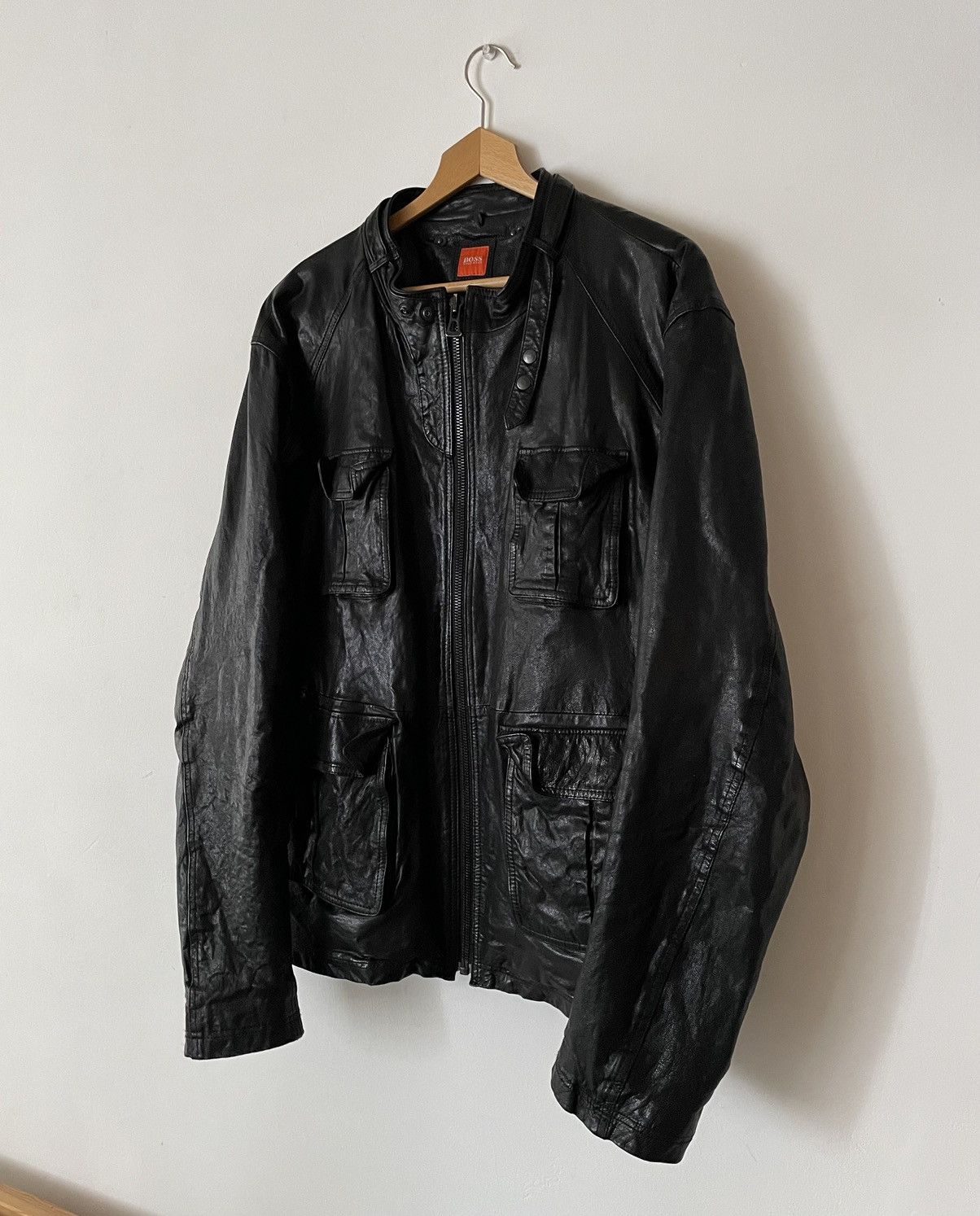 Hugo Boss Vintage Hugo Boss Oiled Calf Leather Jacket | Grailed