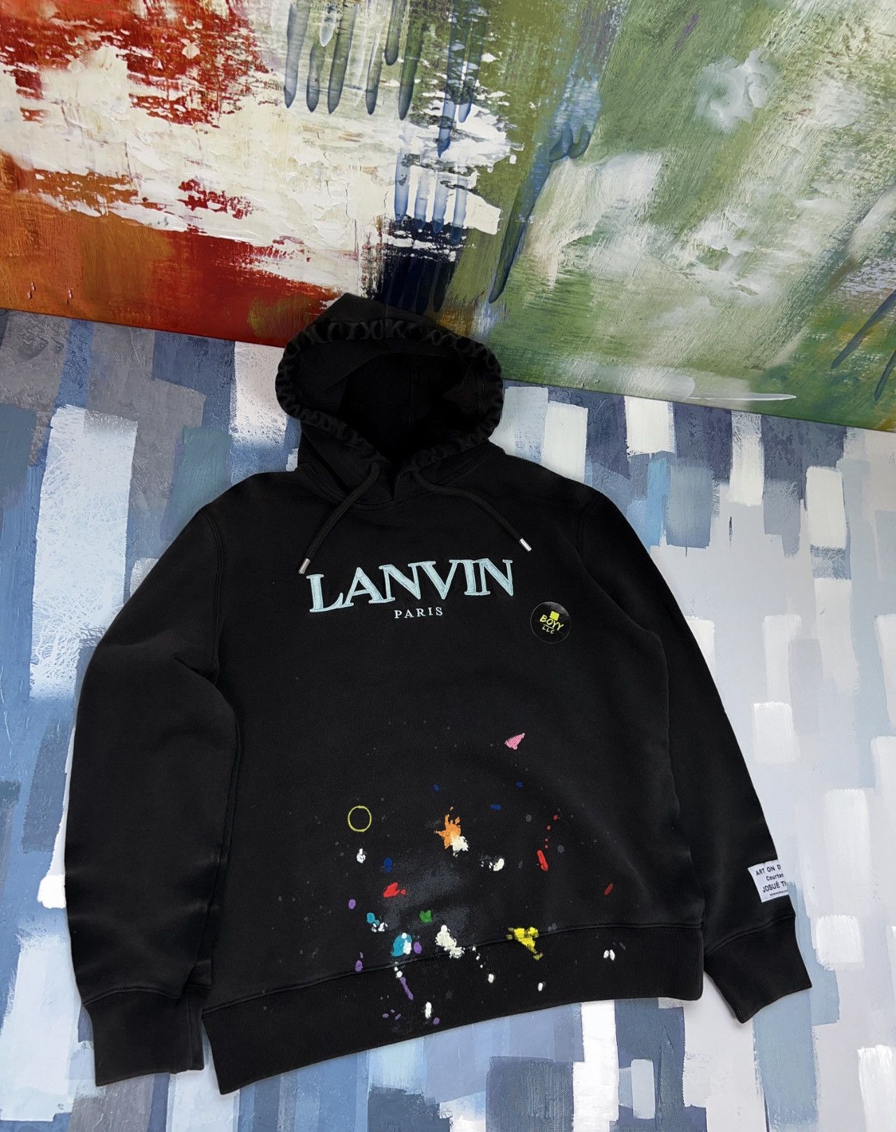 Gallery Dept. × Lanvin Gallery dept x lanvin paint splatter hoodie ...