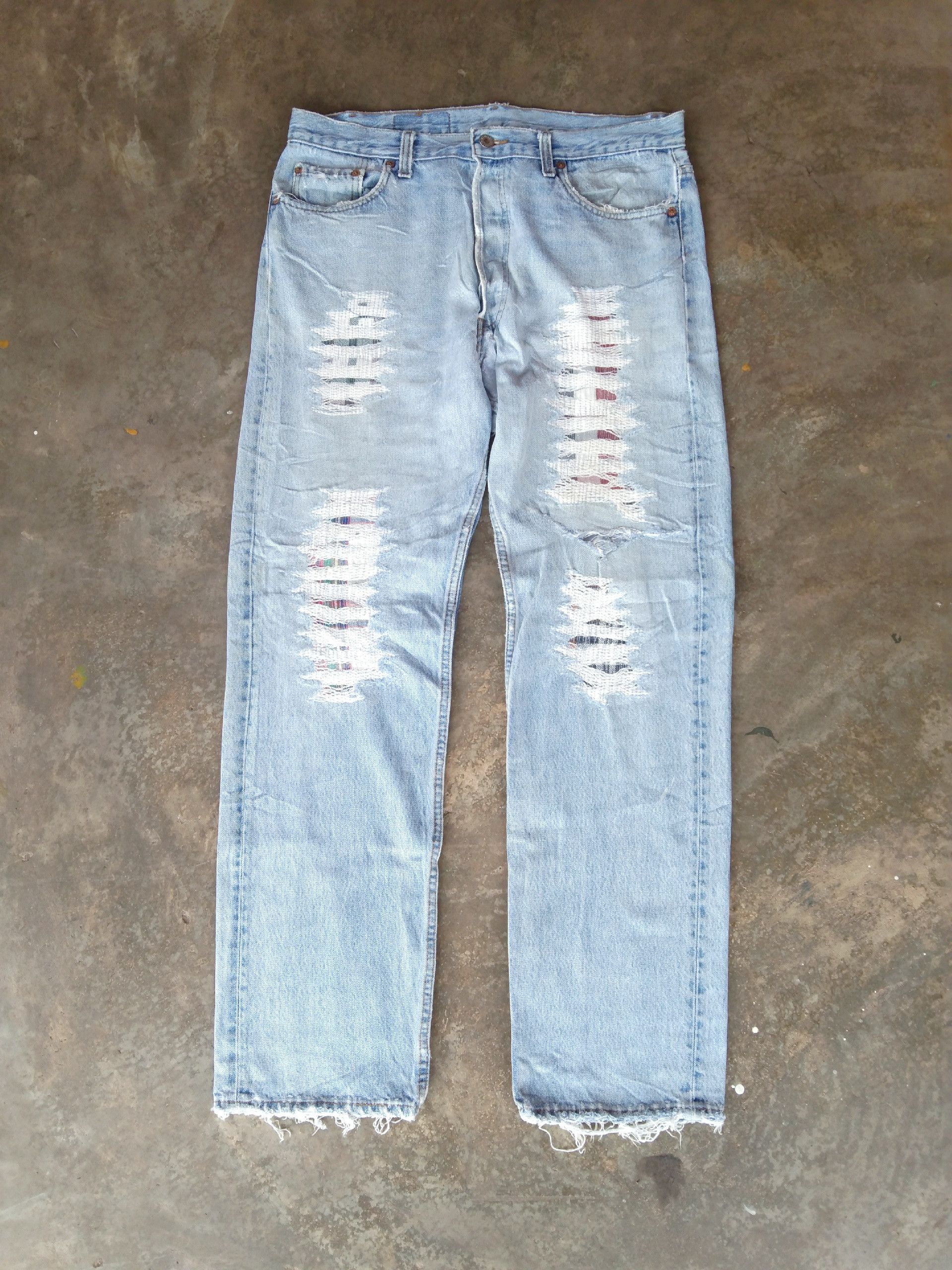 Levi's × Vintage 90s Vintage Levis 501 Made In USA Distressed Jeans 34x32 | Grailed
