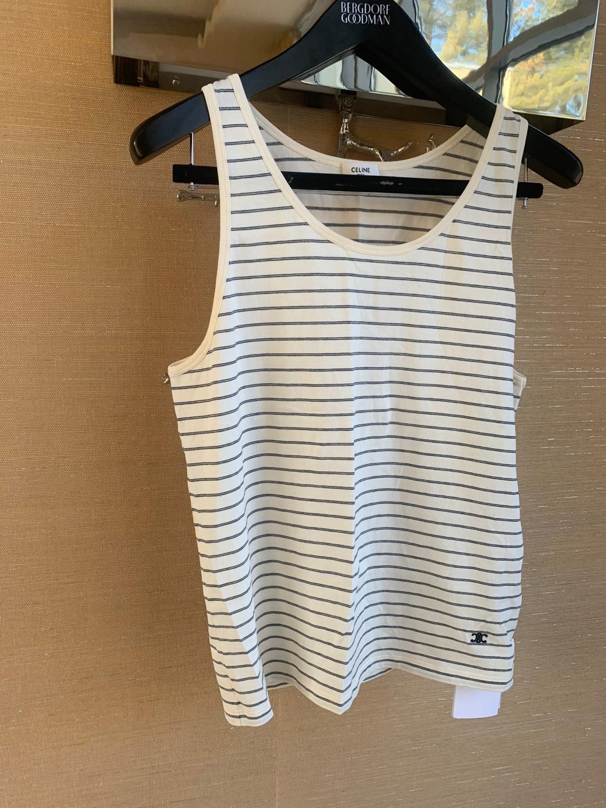 Celine Debardeur Classique Triomphe Tank in Ivory | Grailed