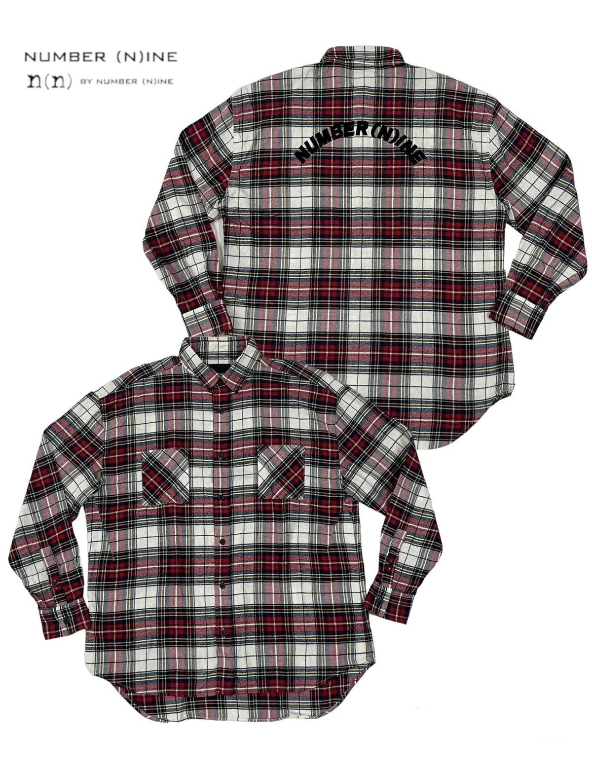 Number (N)ine Number (N)Ine Flannel Big Logo Flannel Shirt Size | Grailed