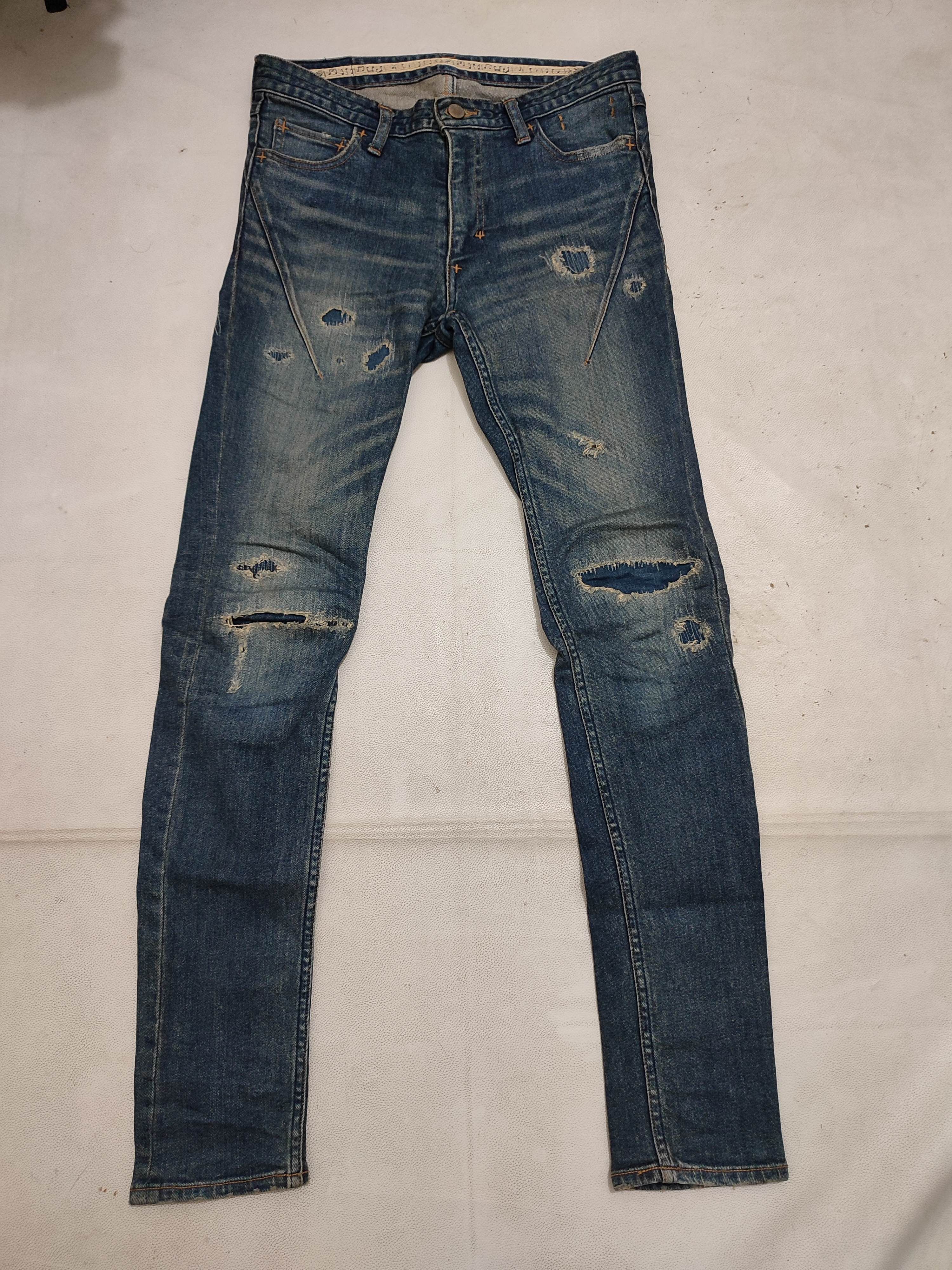 Number (N)ine Number Nine Distressed Skinny Jeans Stretchable | Grailed