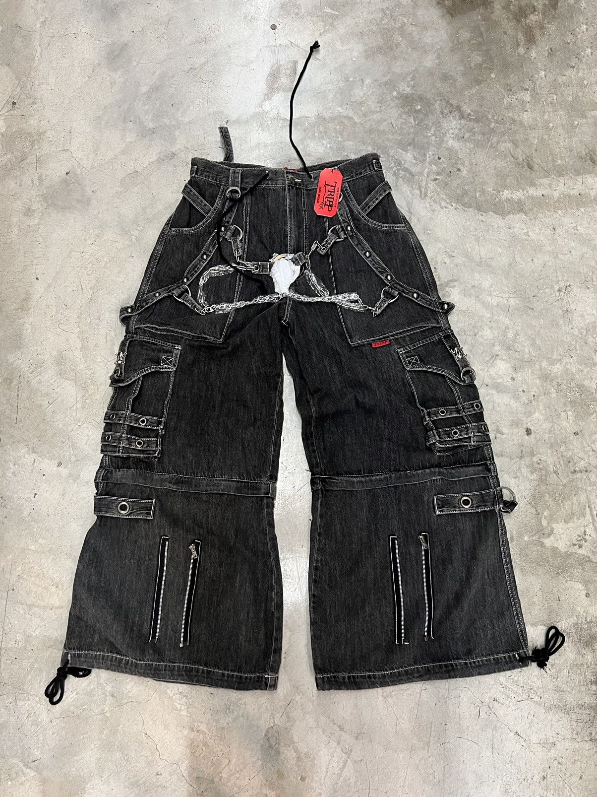 Designer × Streetwear × Tripp Nyc Rare Tripp Nyc Baggy Raver Denim