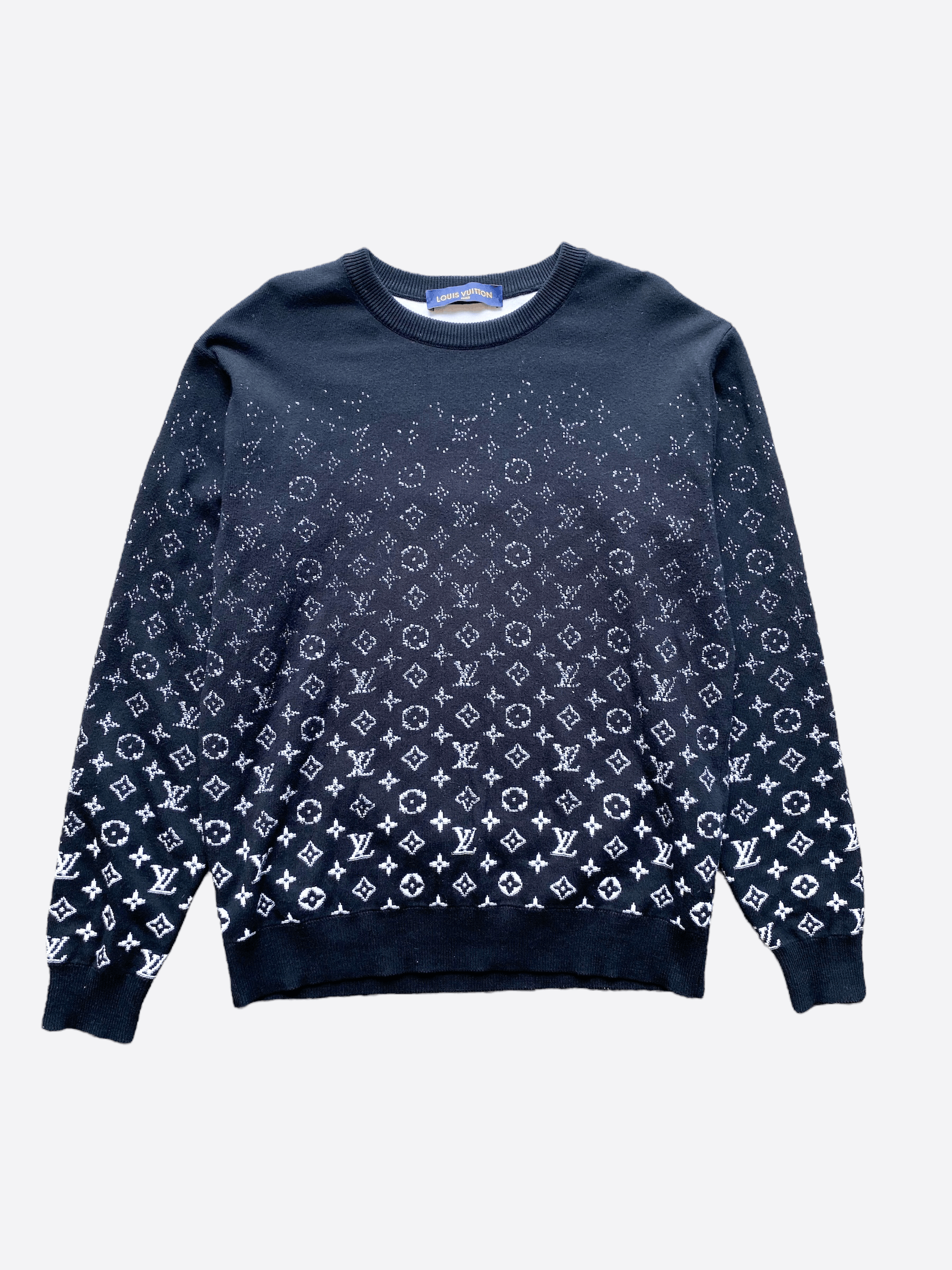 Louis Vuitton Louis Vuitton Black Monogram Gradient Sweater | Grailed