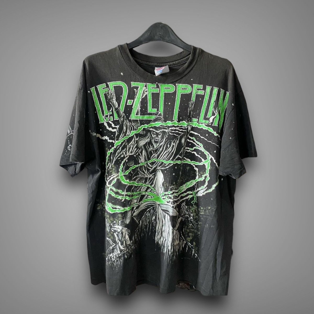 Band Tees × Vintage Rare Vintage Led Zeppelin “The Wizard” | Grailed