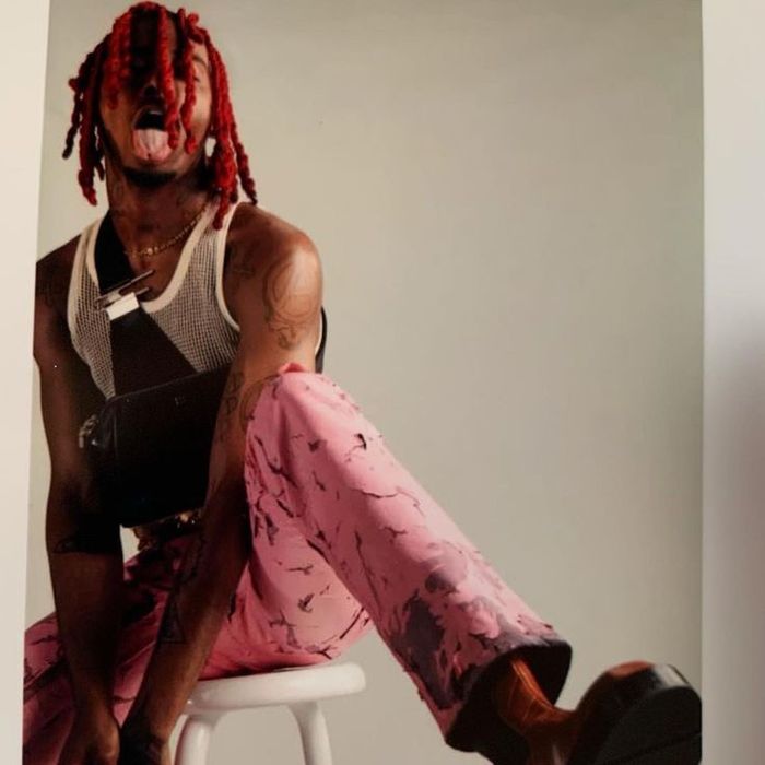 Givenchy Givenchy Pink Painted Jeans Playboi Carti | Grailed