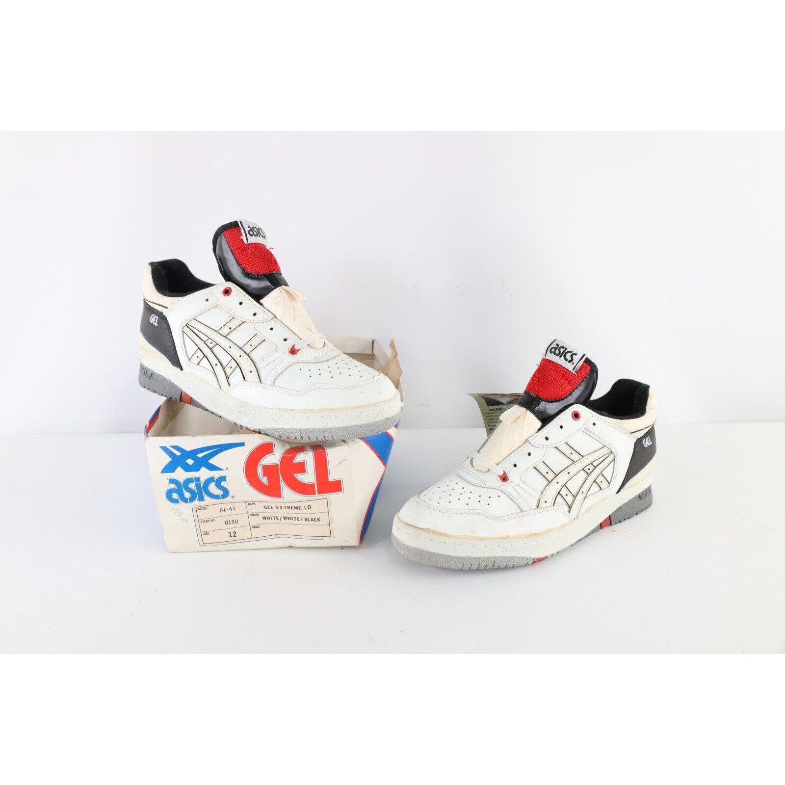 Vintage NOS Vtg 90s Asics Spell Out Gel Extreme Lo Sneakers White | Grailed
