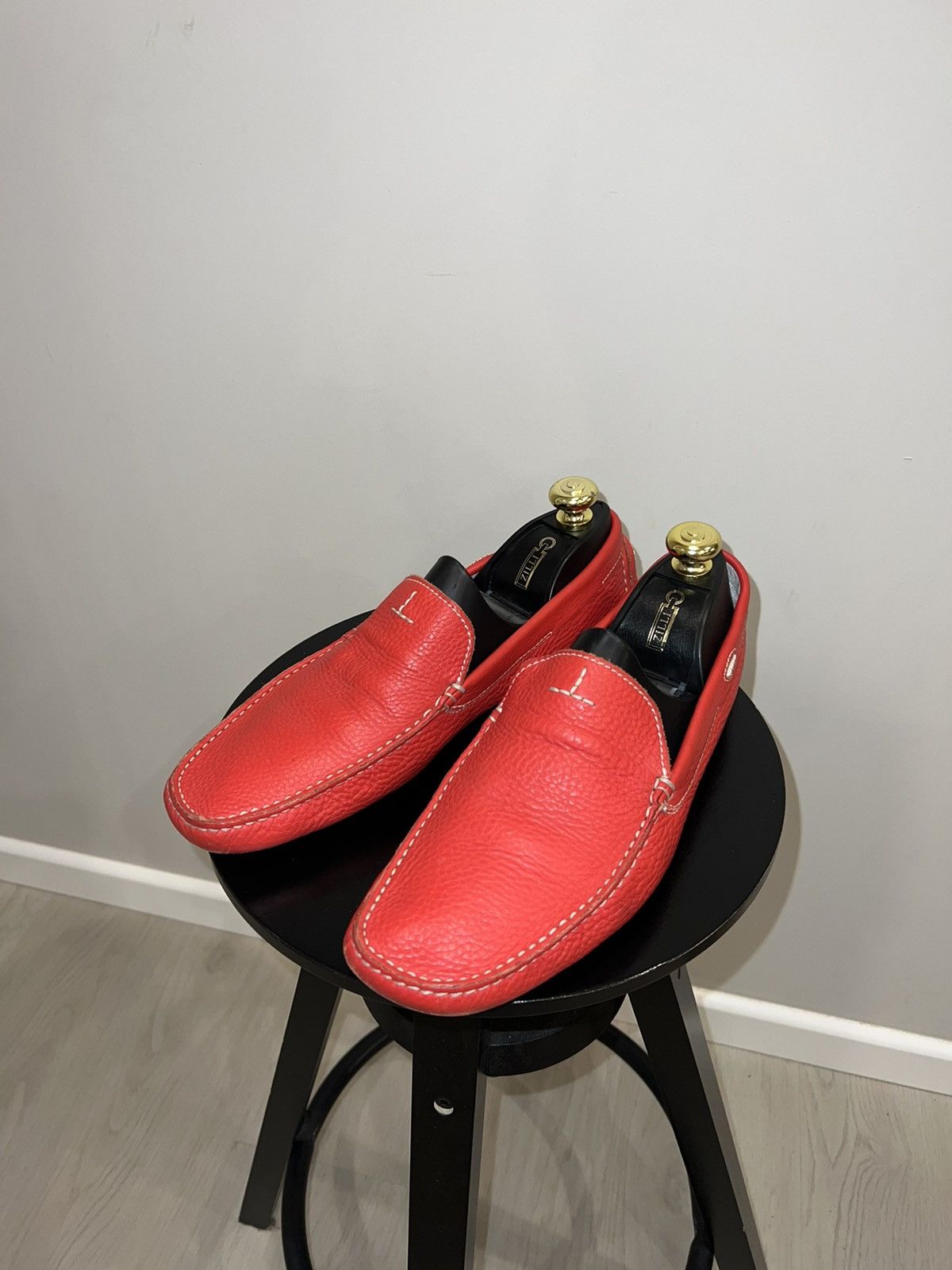 Casedei Boots CASADEI Italian Red leather slip ons | Grailed