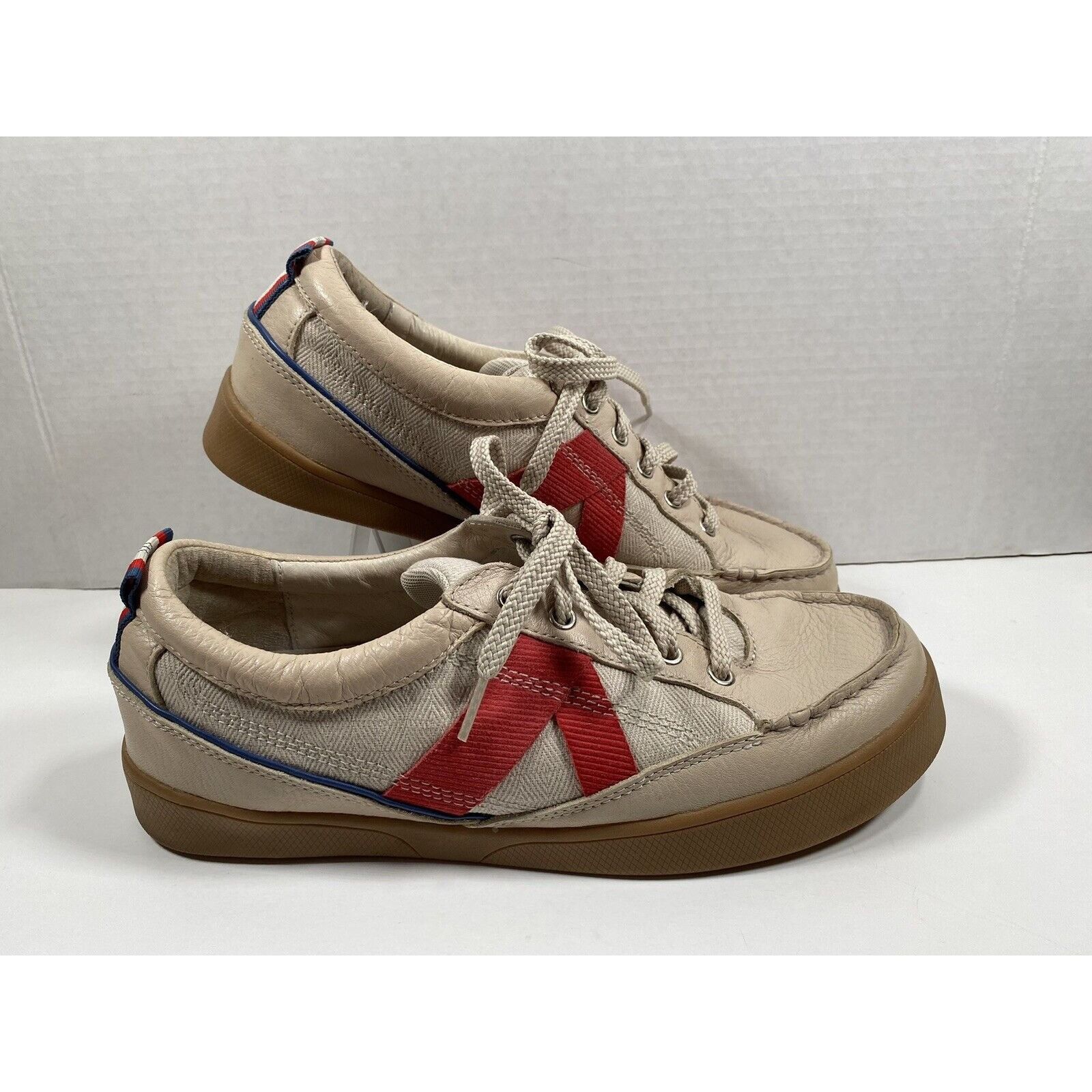 Pf Flyers PF Flyer Men’s Beige Leather Sneaker Shoes Size 10.5 | Grailed